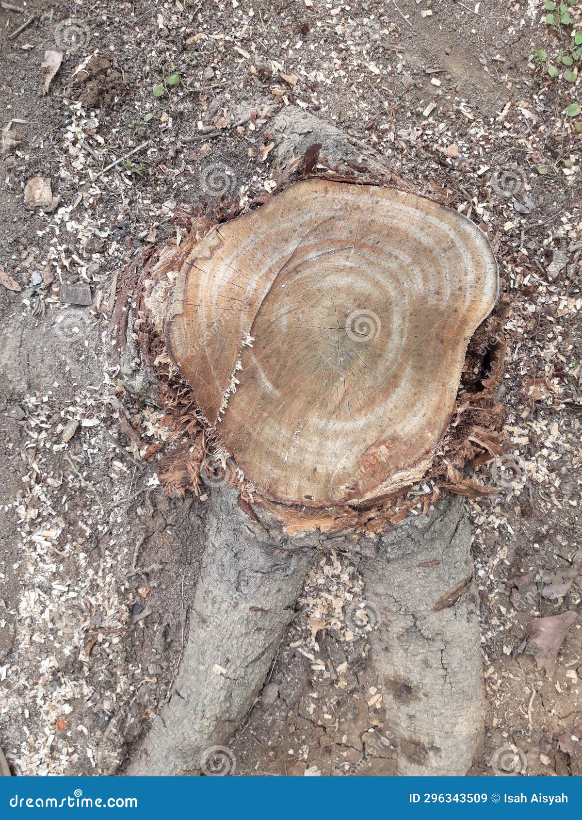 Tree stump with tree chips stock image. Image of magenta - 296343509