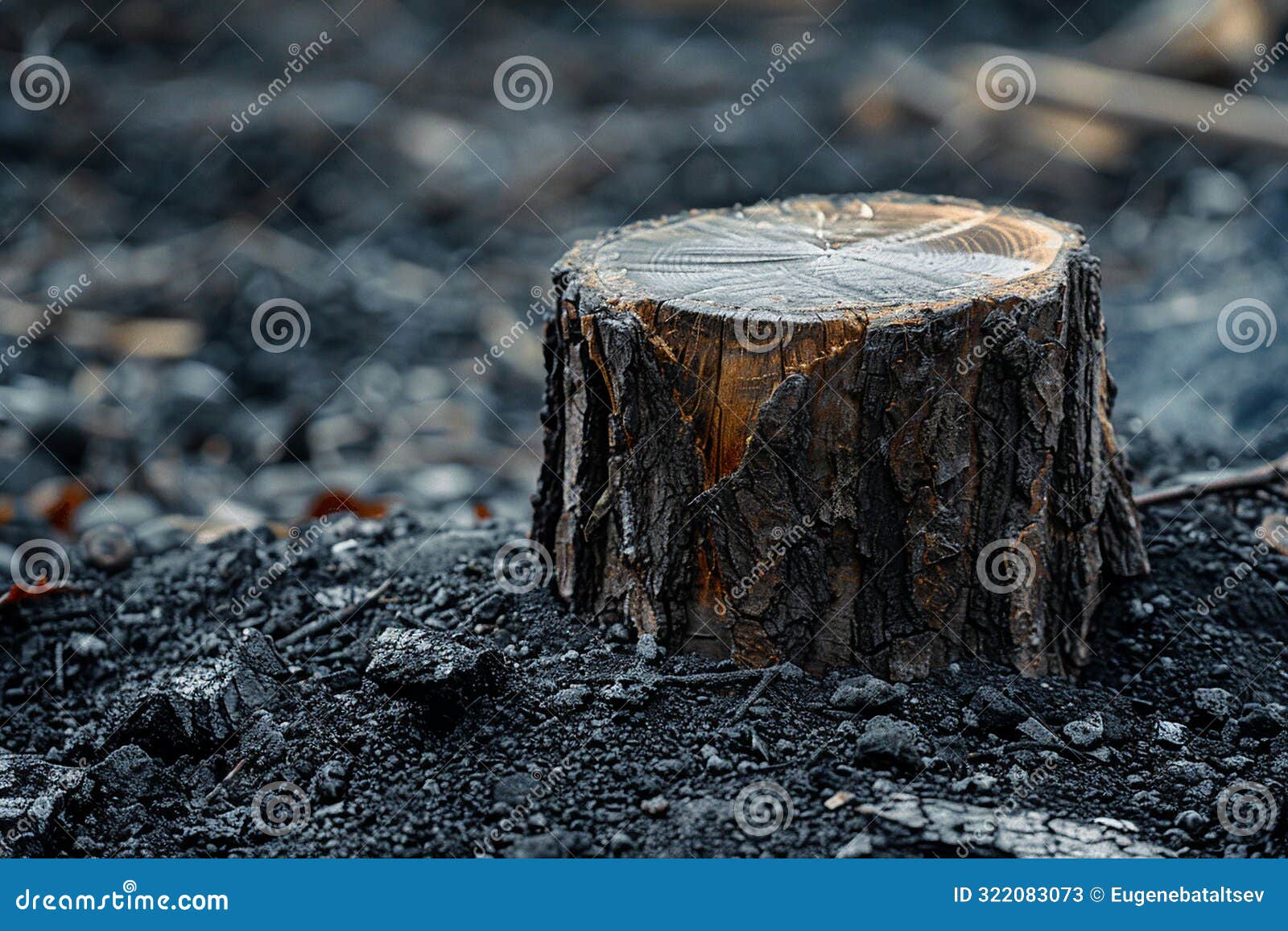 Tree Stump. Deforestation Concept. Environmental Impacts. Destruction ...