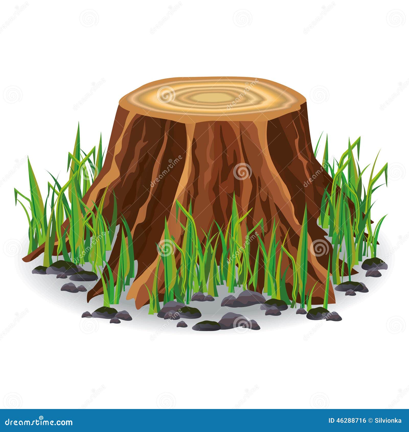 Tree Stump Pattern, Cartoon Style | CartoonDealer.com #83371521