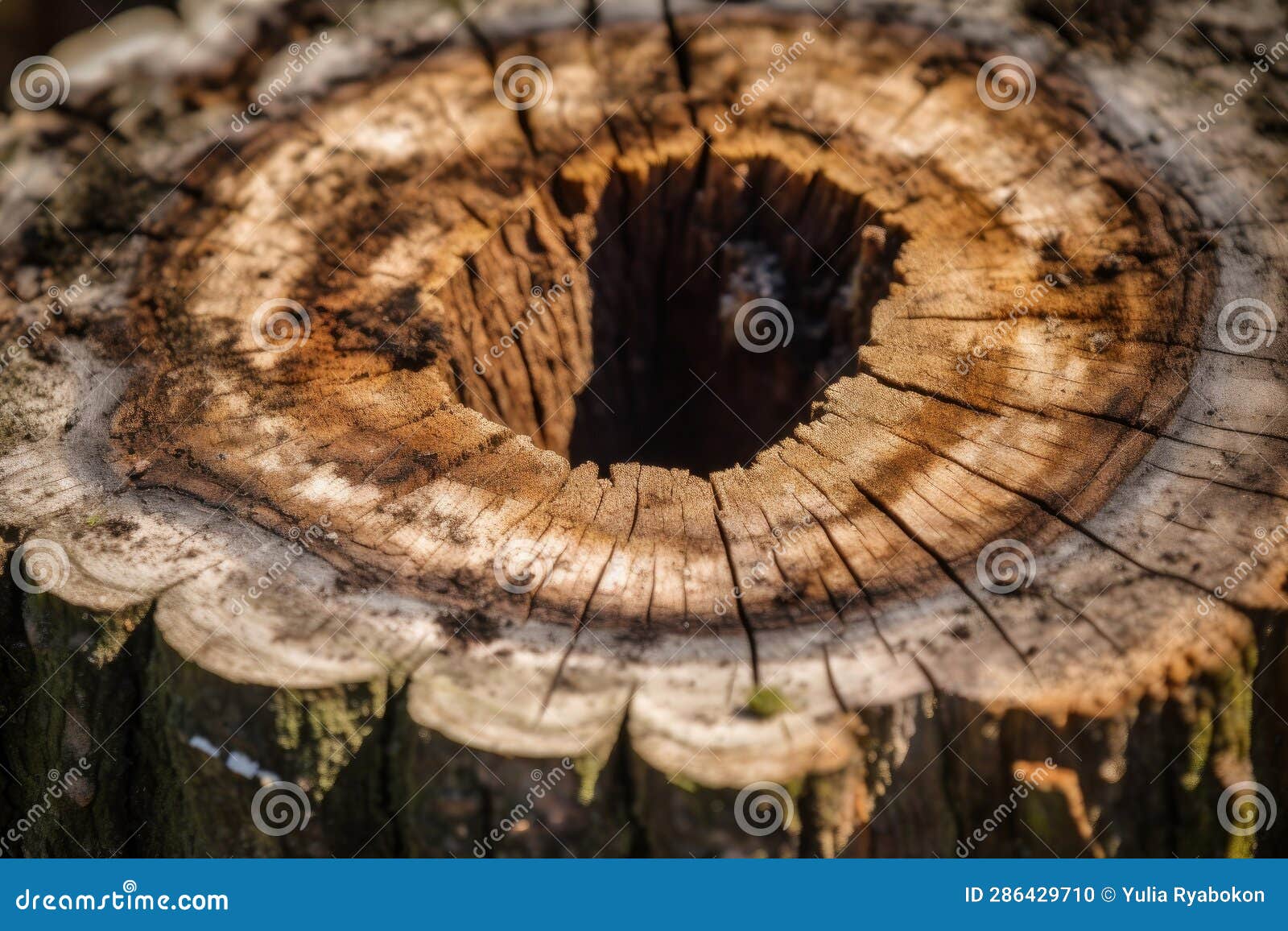 Tree Stump Hole. Generate Ai Stock Illustration - Illustration of pine ...
