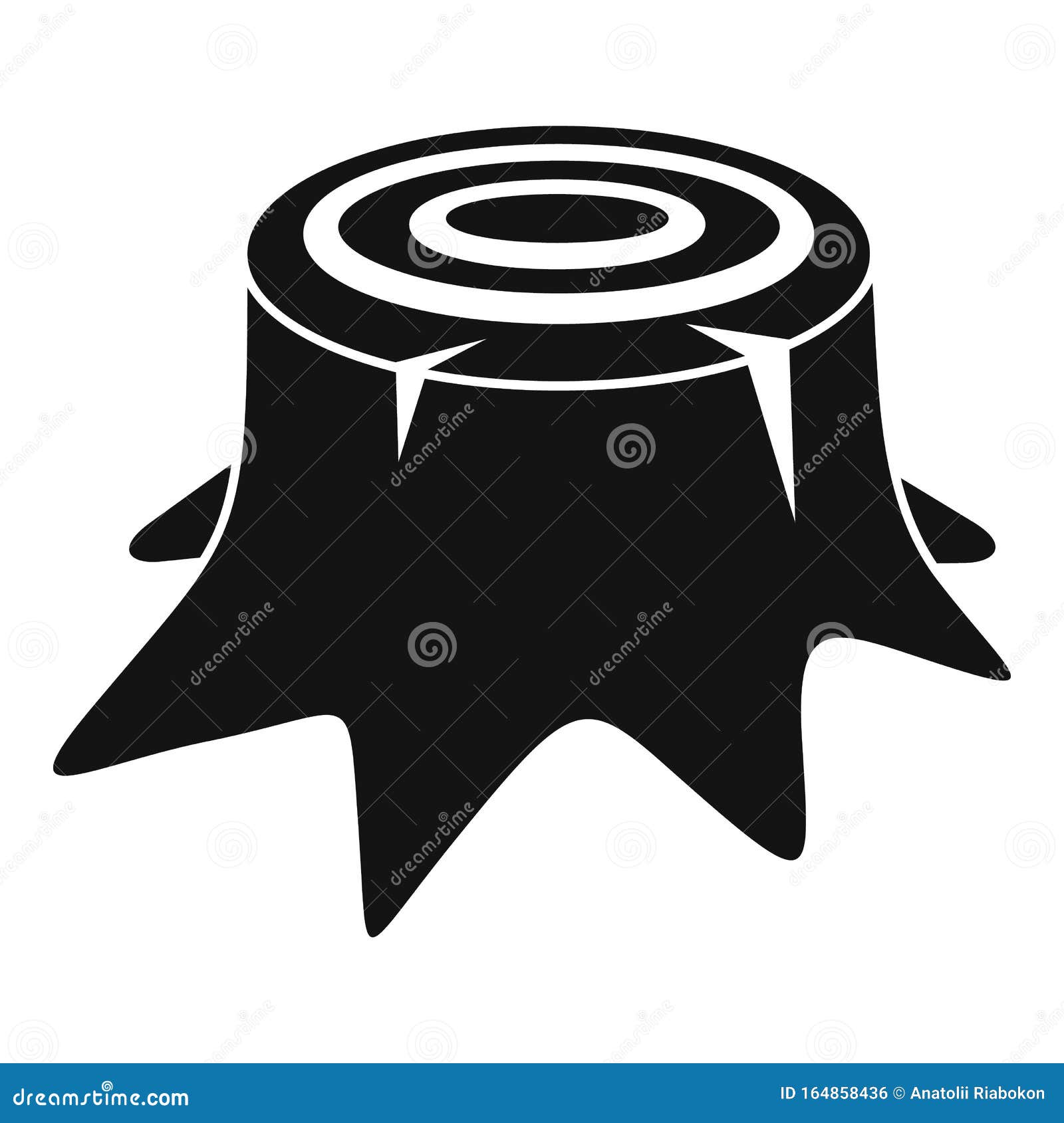 Tree Stump Icon, Simple Style Stock Vector - Illustration of nature ...