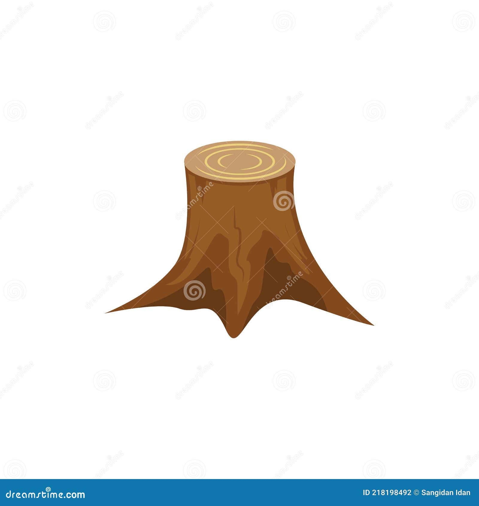 Tree Stump Icon Vector Illustration Design Template Stock Vector ...