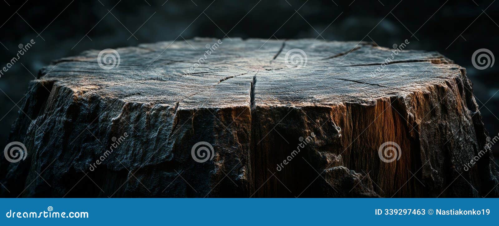 Tree Stump in Natural Forest Setting, Texture Details. Environmental ...