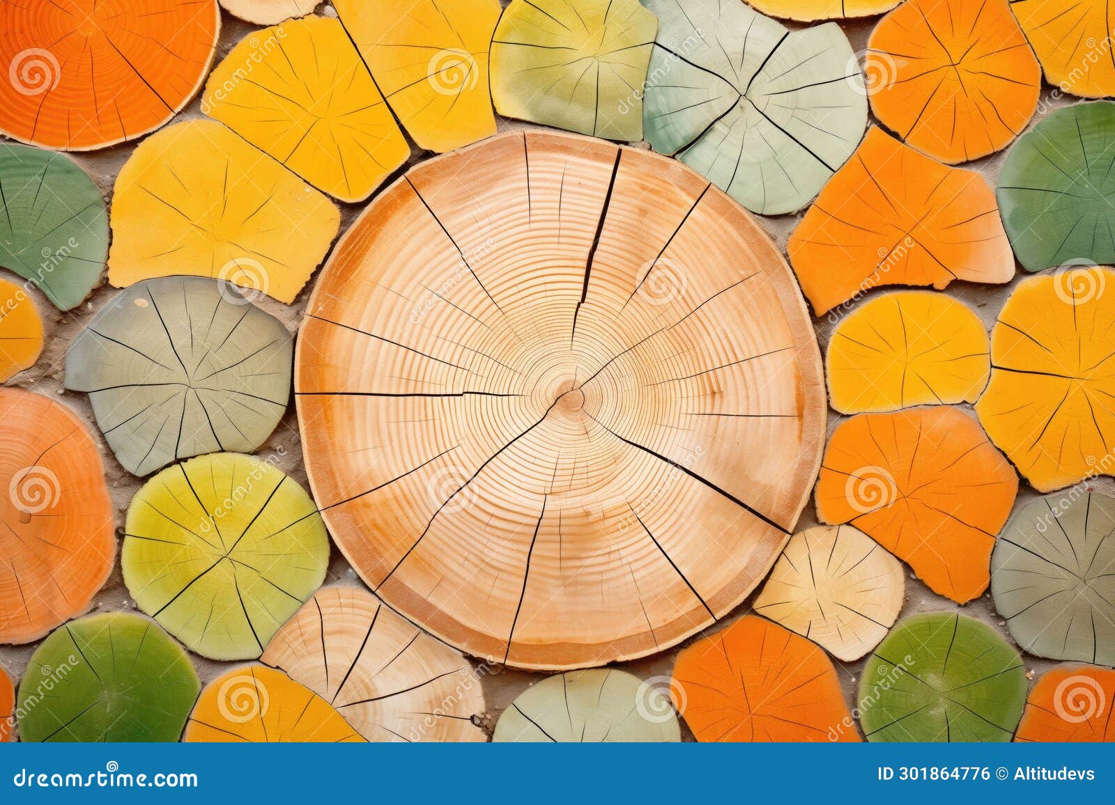 Tree Stump Rings Age Indicator Stock Photo - Image of time, natural ...