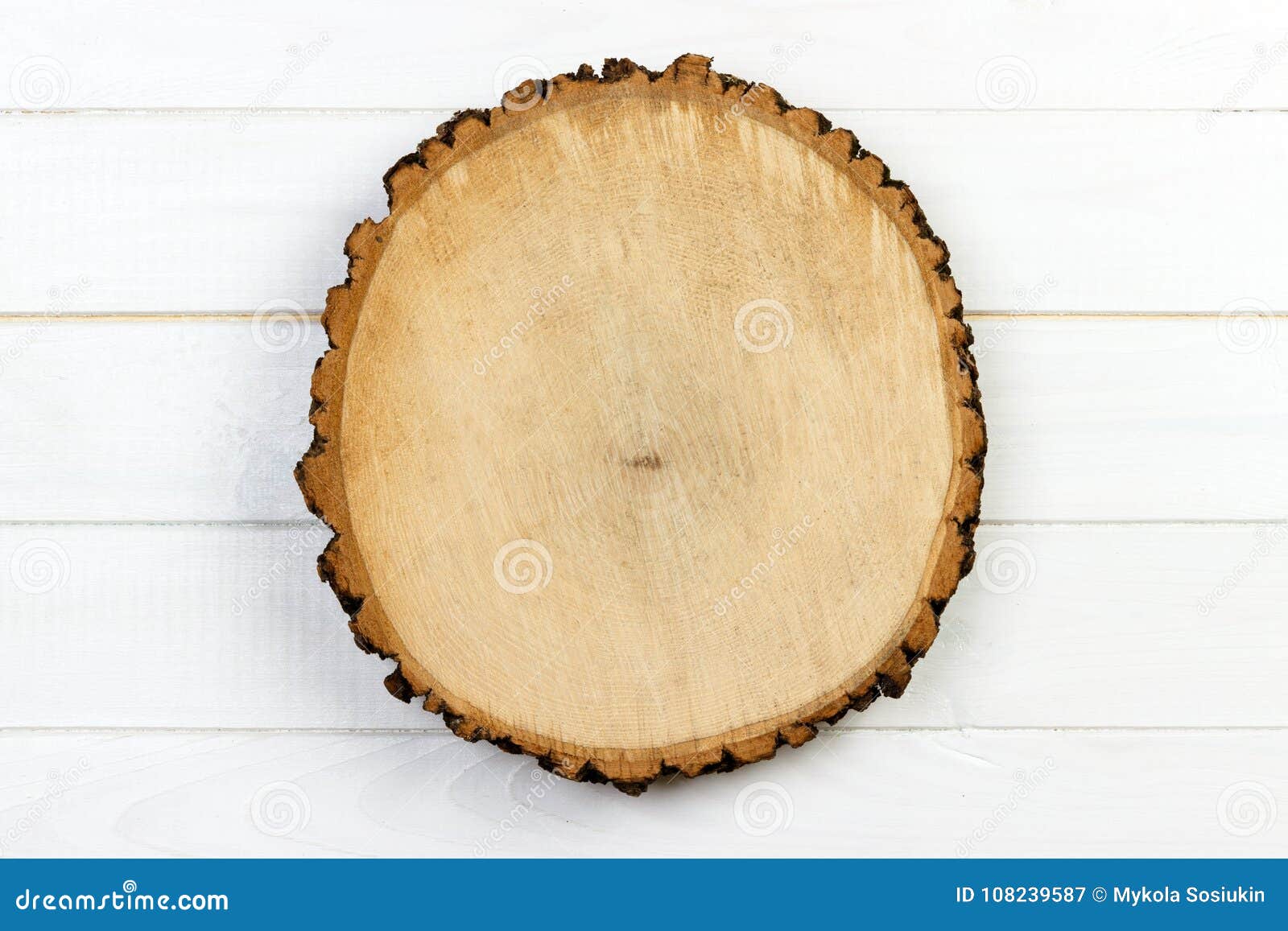 Tree Stump Round Cut with Annual Rings on Wooden Background. Top View ... Tree Stump Round Cut with Annual Rings on Wooden Background. Top View ...