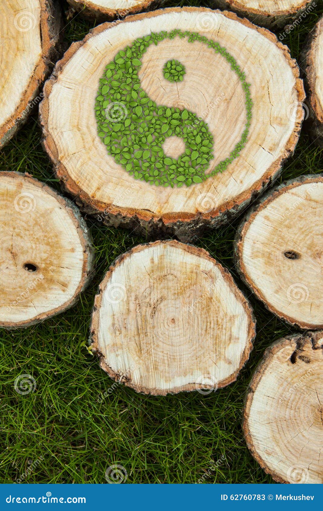 Green Ying Yang Symbol Paper Art On White Stock Image | CartoonDealer ...