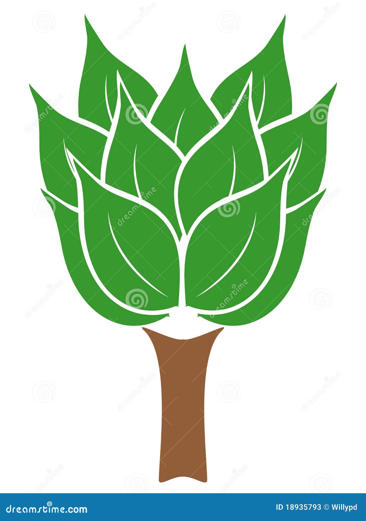 Tree stylized stock vector. Illustration of tree, nature - 18935793
