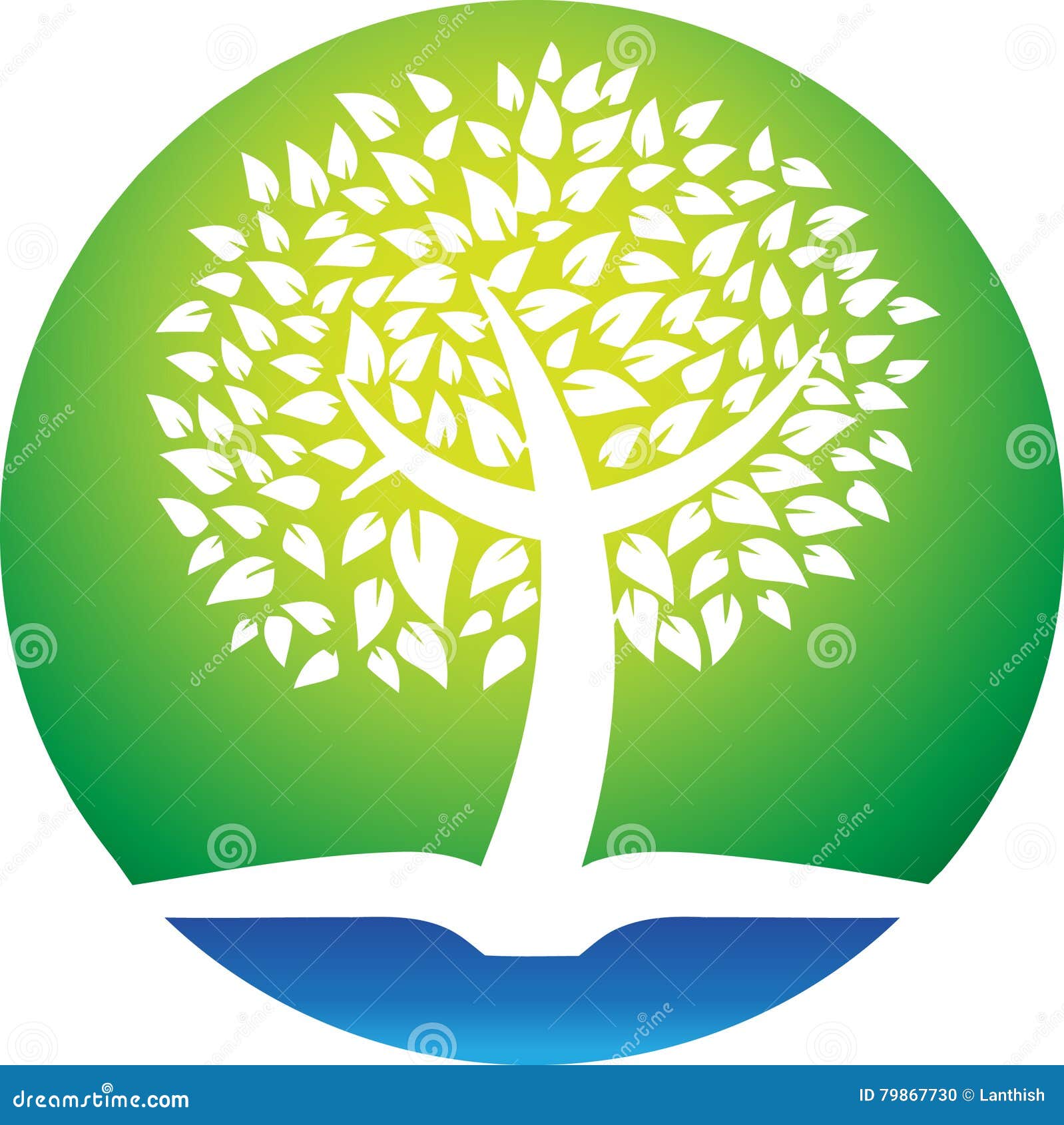 Tree with sunshine and sea stock vector. Illustration of path - 79867730