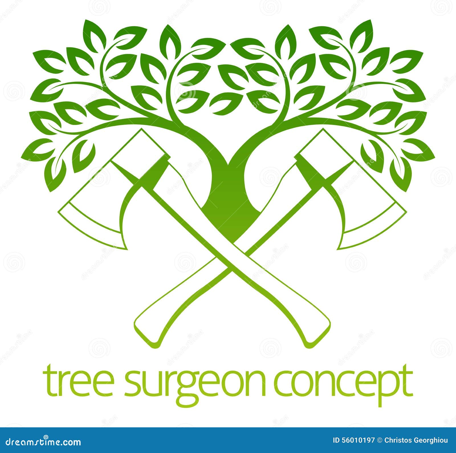 Tree Surgeon Axes and Tree Design Stock Vector - Illustration of nature ...