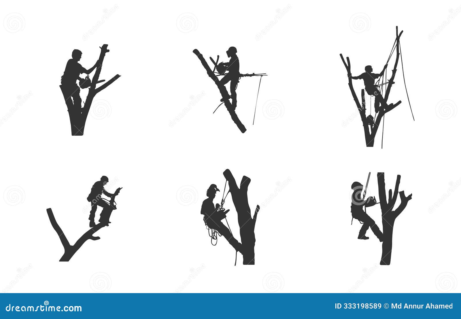 Tree Surgeon Working Silhouette, Tree Surgeon Silhouette, Tree Surgeon ...