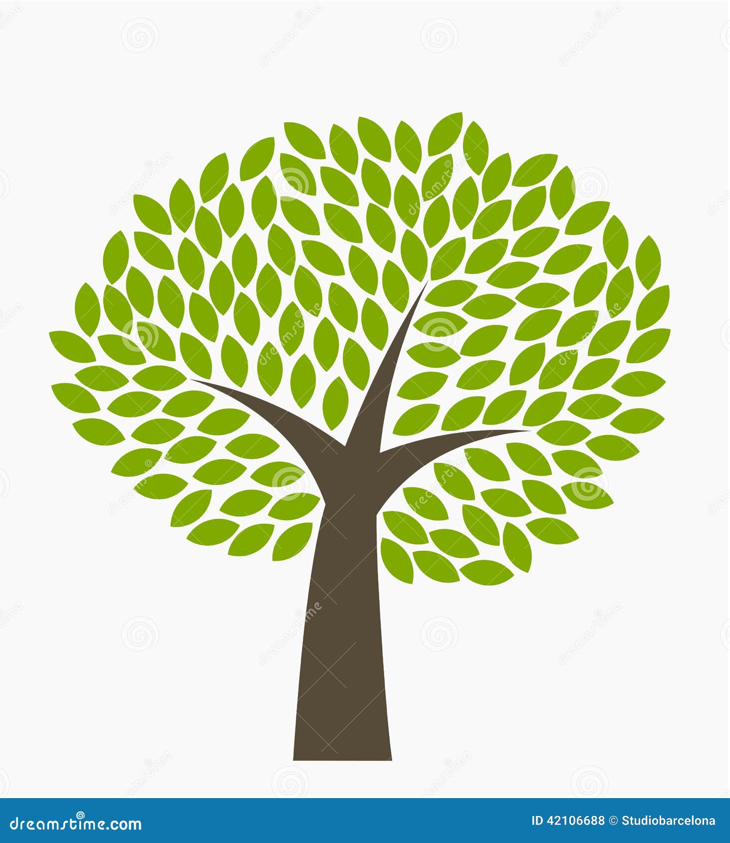 Tree symbol stock vector. Illustration of clip, vector - 42106688