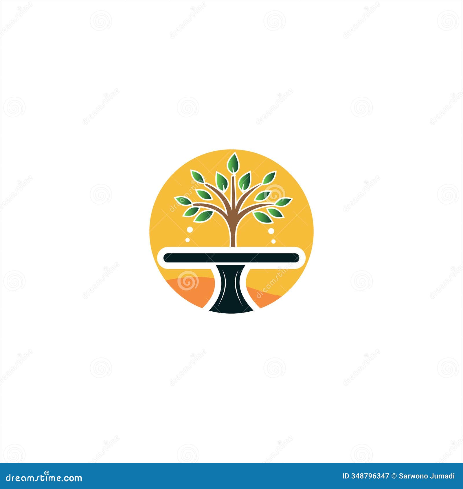 A Tree Symbol Resembling a Dining Table, Evoking Balance and Nature ...