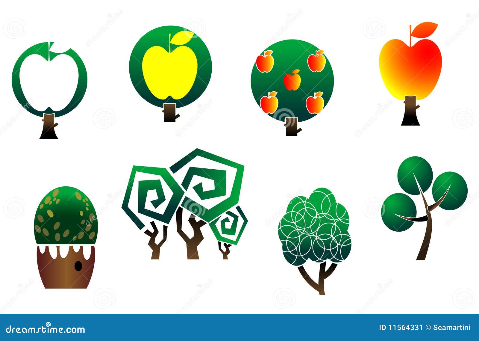 Tree symbols stock vector. Illustration of logo, branch - 11564331