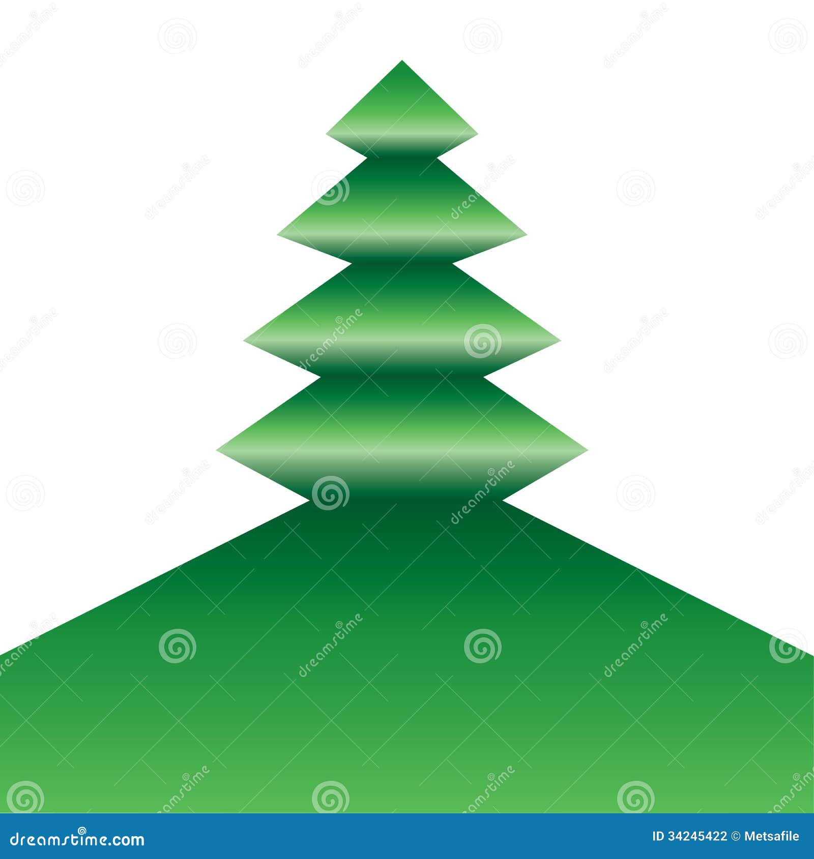 Tree symmetric stock vector. Illustration of clip, folded - 34245422