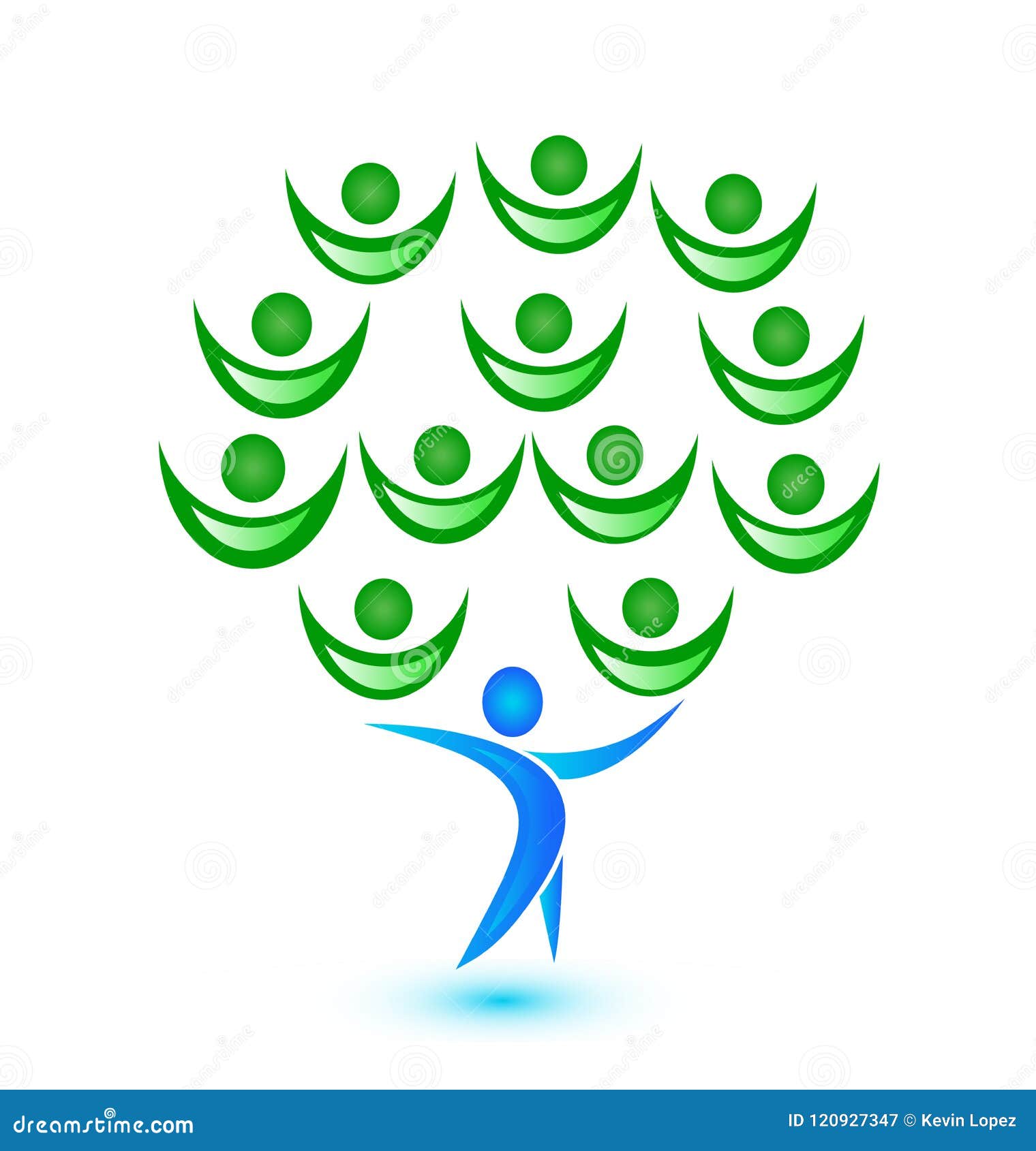 Tree Teamwork People Logo Vector Stock Vector - Illustration of ...