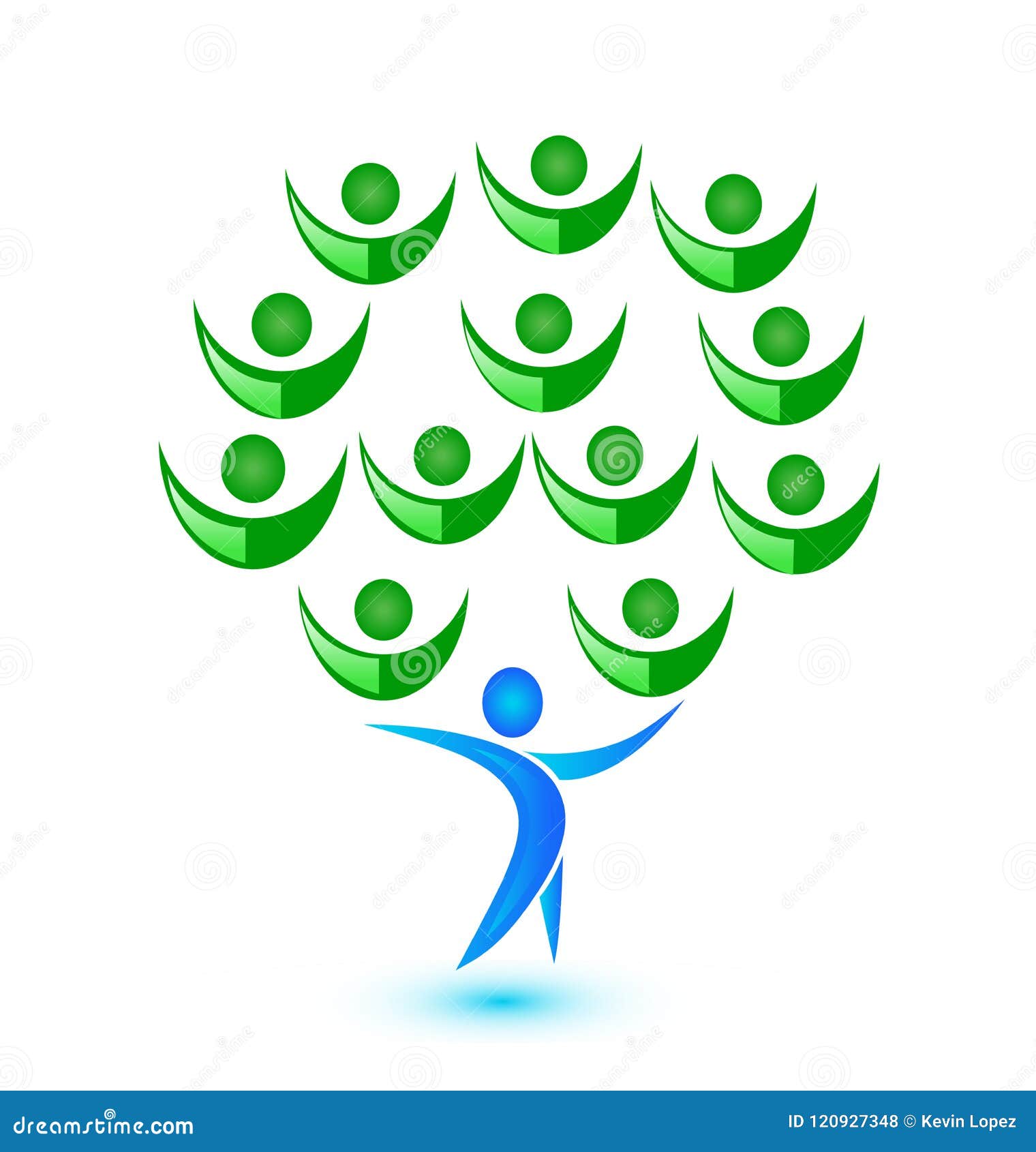 Tree Teamwork People Logo Vector Stock Vector - Illustration of ...