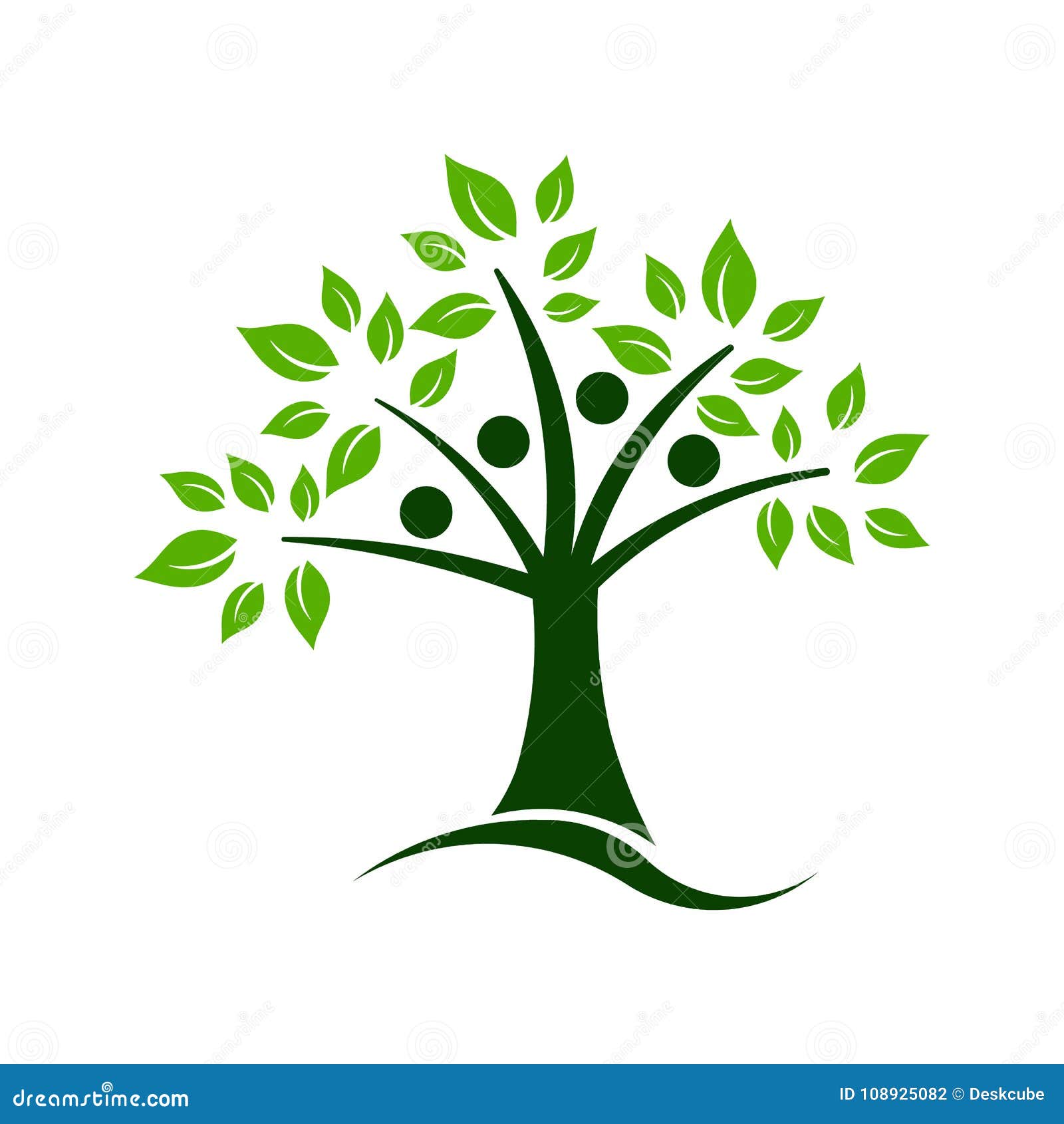 Tree Teamwork Vector Illustration Stock Vector - Illustration of ...