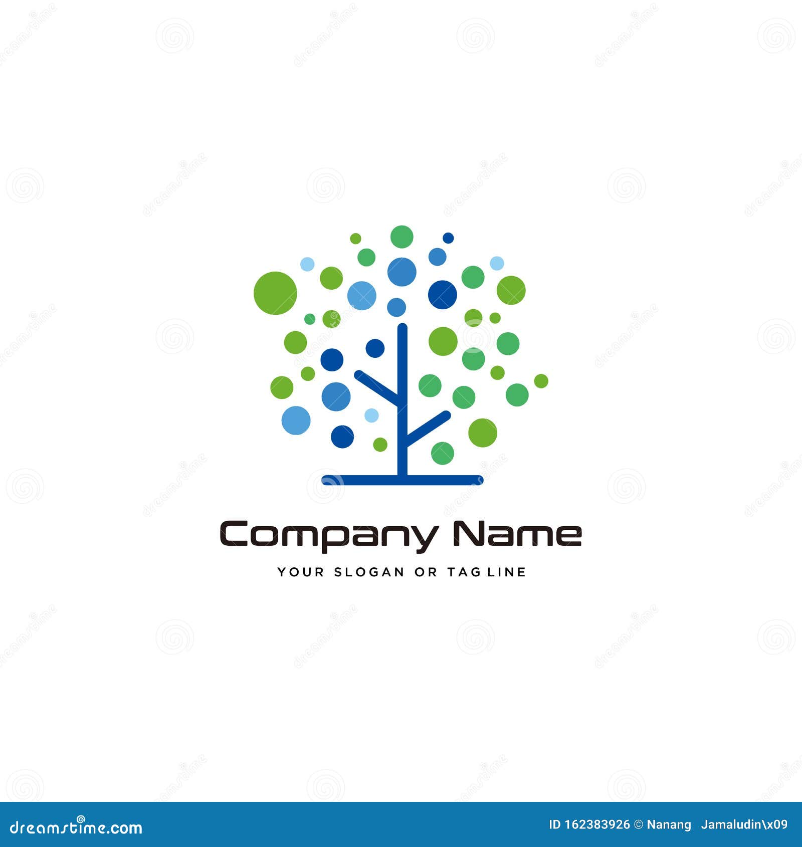 Tree Technology Logo Design Modern Vector Template Stock Illustration ...