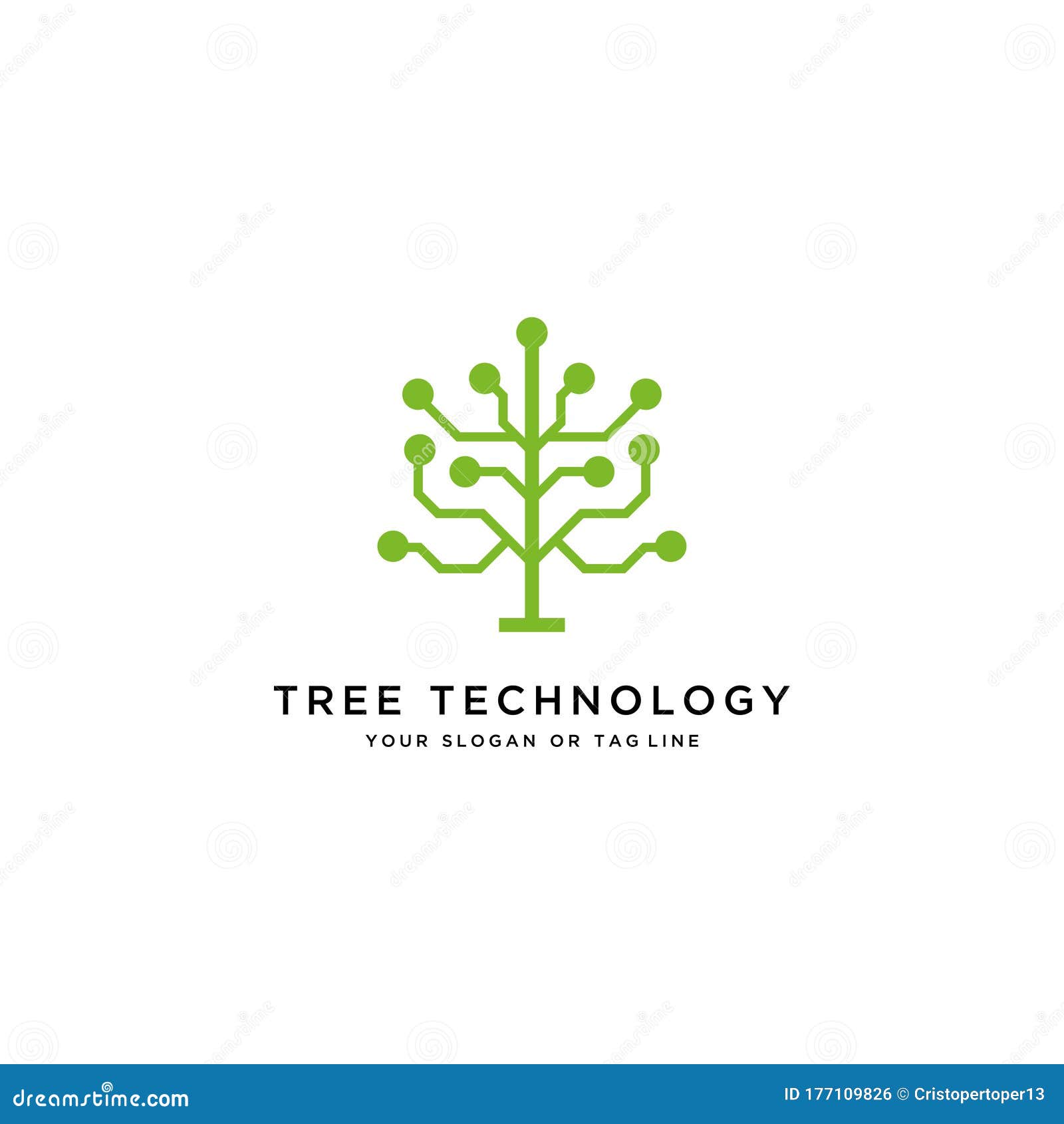 Tree Technology Logo Design Vector Stock Vector - Illustration of ...