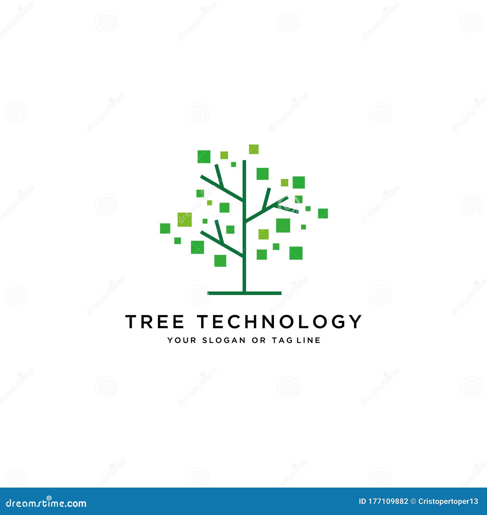 Tree Technology Logo Design Vector Stock Vector - Illustration of ...