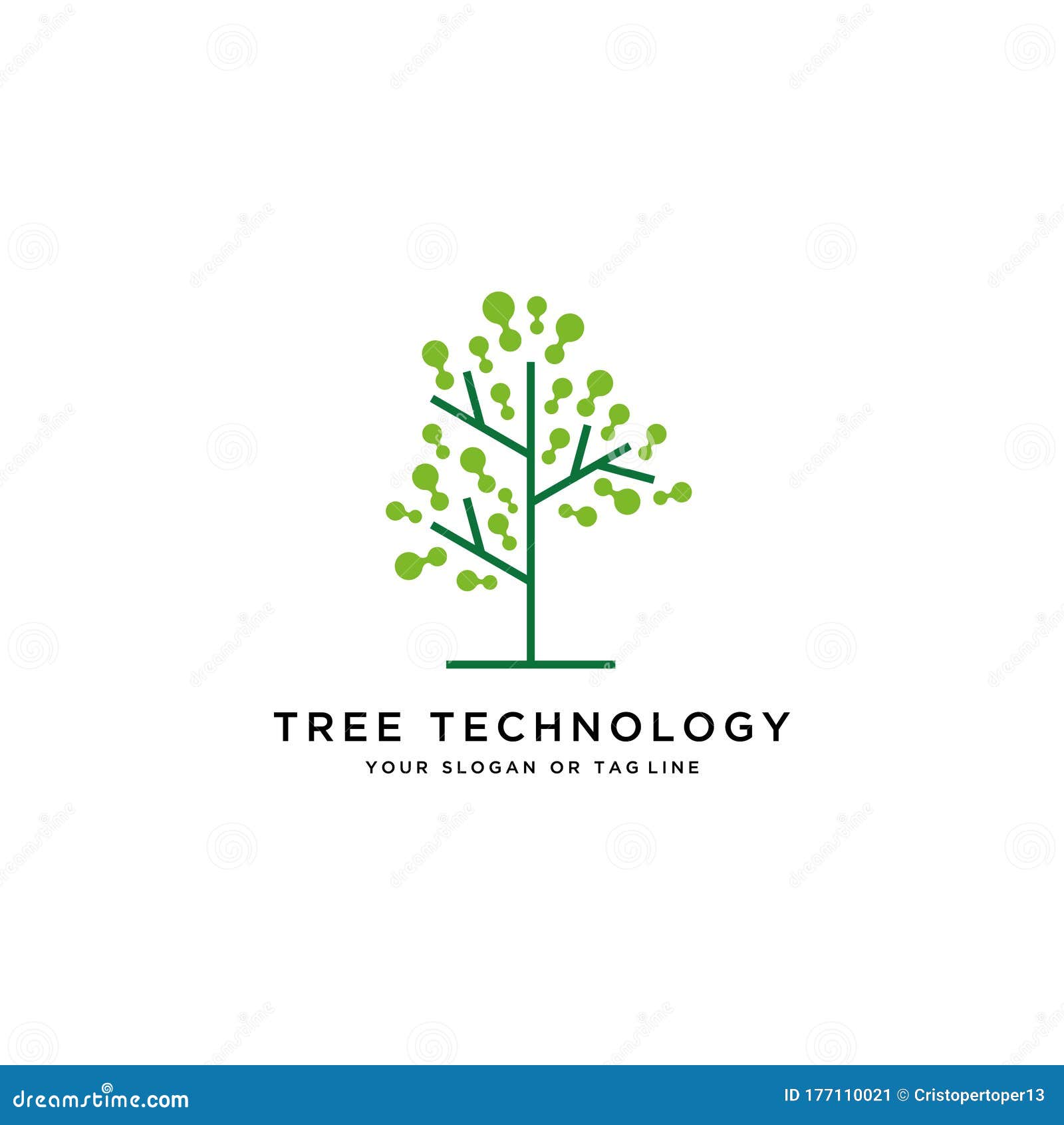 Tree Technology Logo Design Vector Stock Vector - Illustration of ...