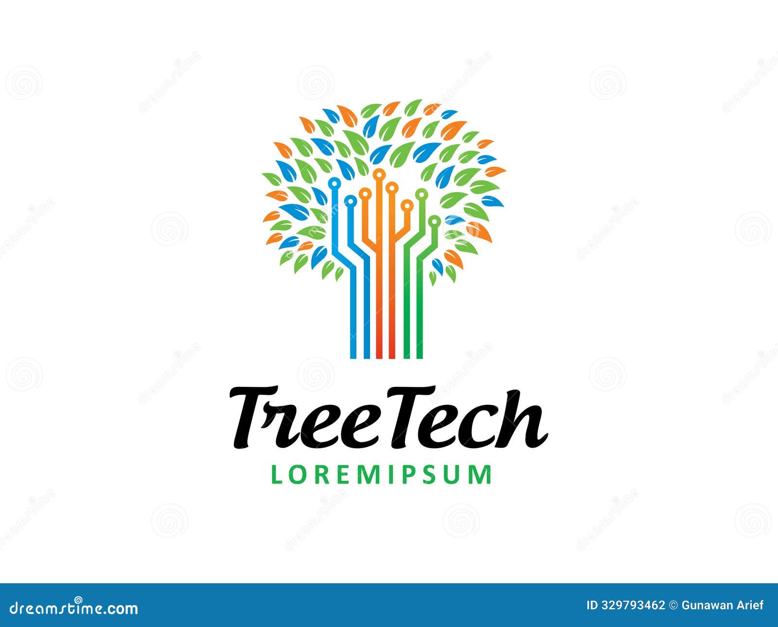 Tree Technology Logo Symbol or Icon Template Stock Illustration ...