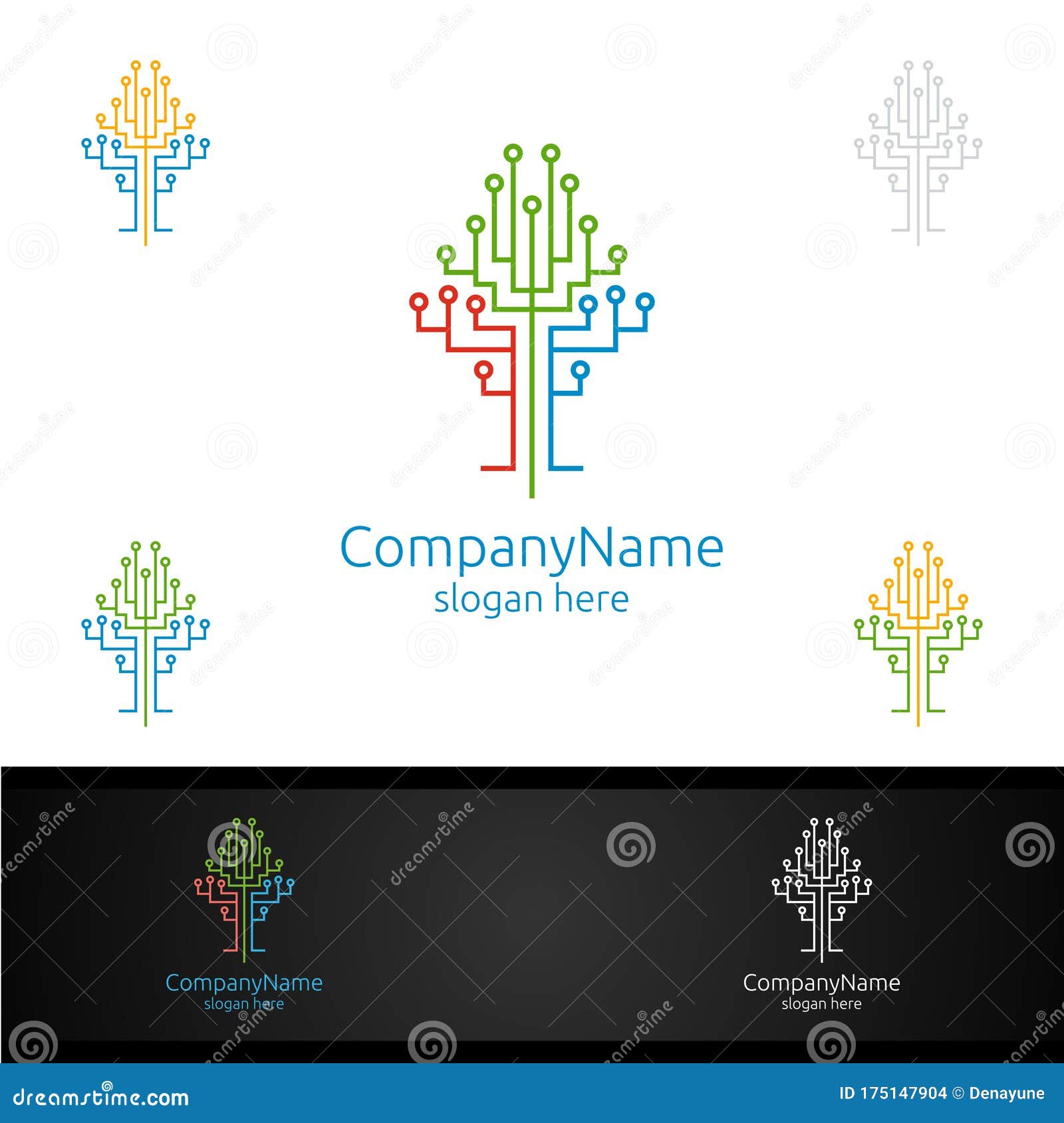 Tree Connection Logo Design Vector Nature Technology Symbol Sign Icon ...