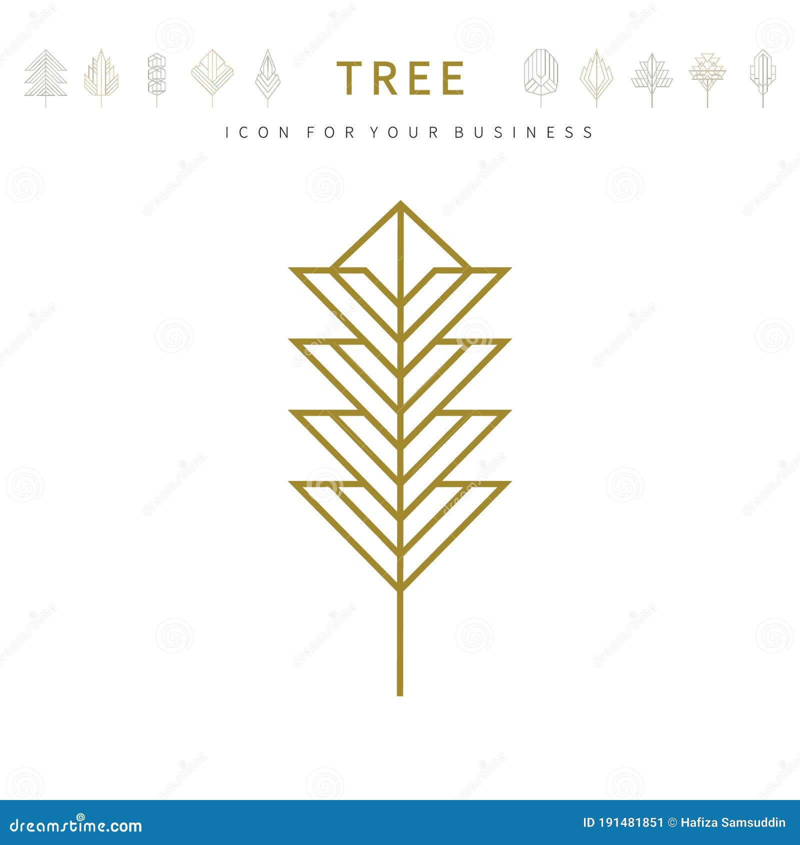 Tree Template Design. Vector Illustration Decorative Design Stock ...