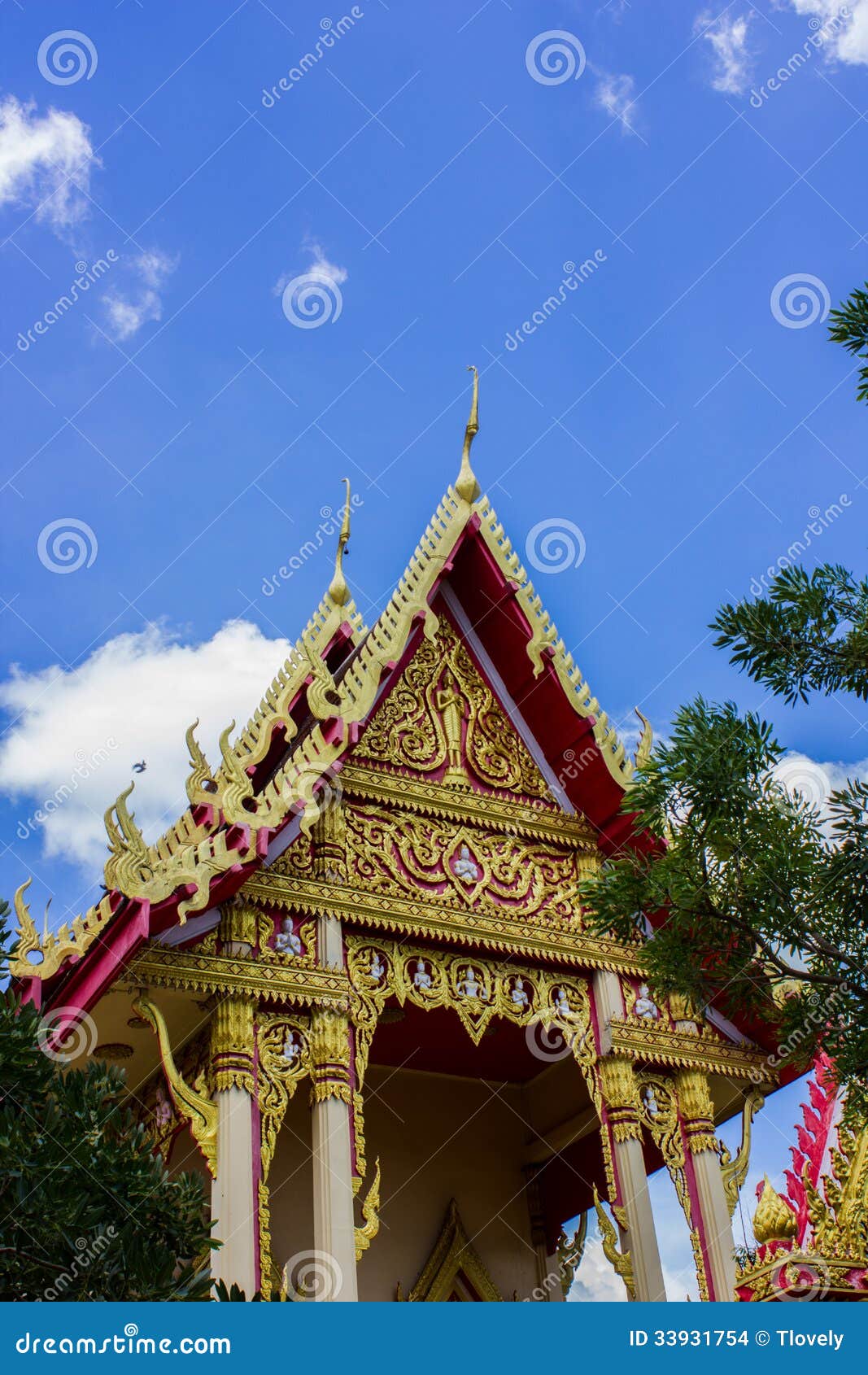 Tree temple asian art stock photo. Image of honor, door - 33931754