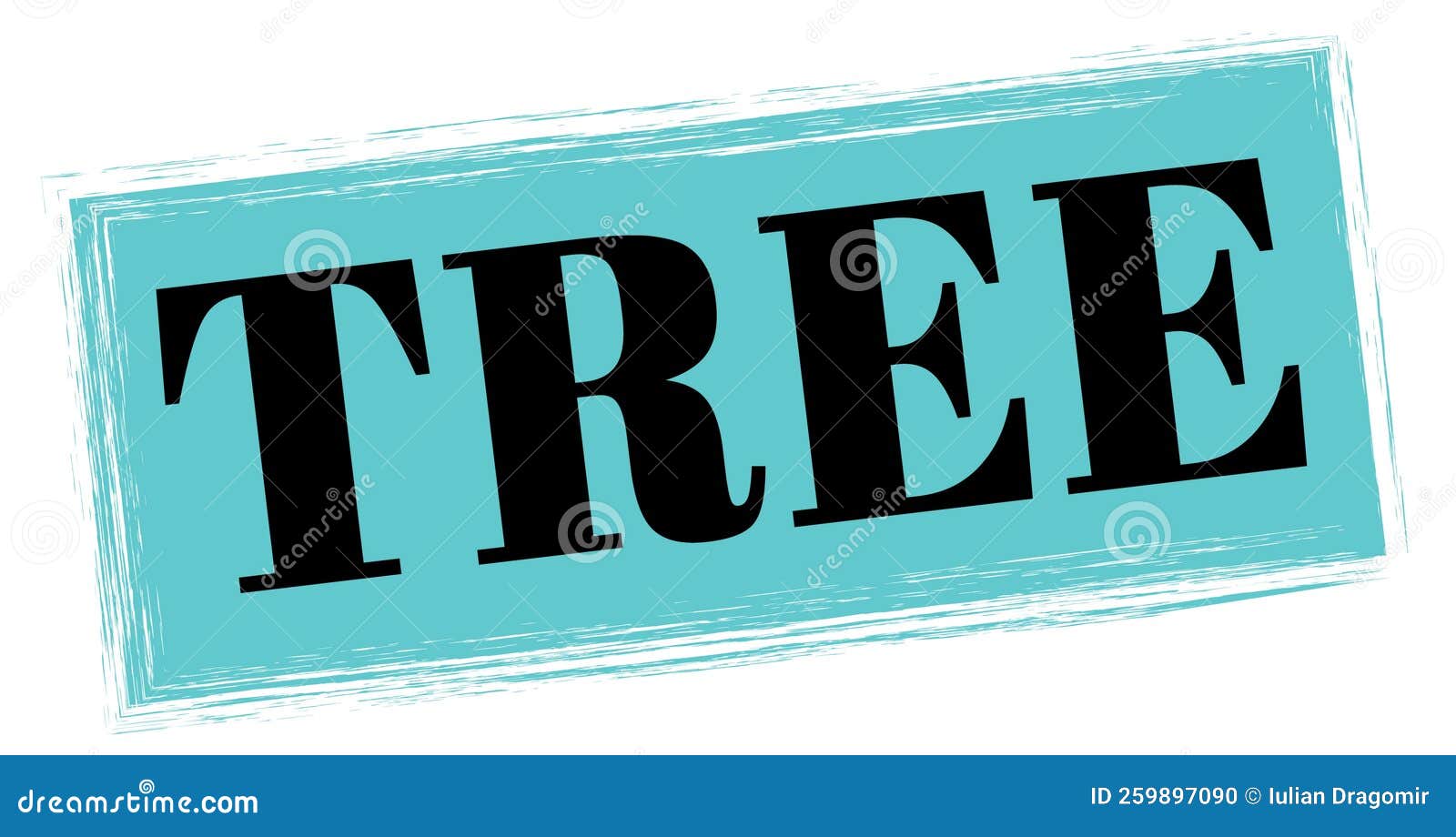 TREE Text Written on Blue-black Stamp Sign Stock Illustration ...