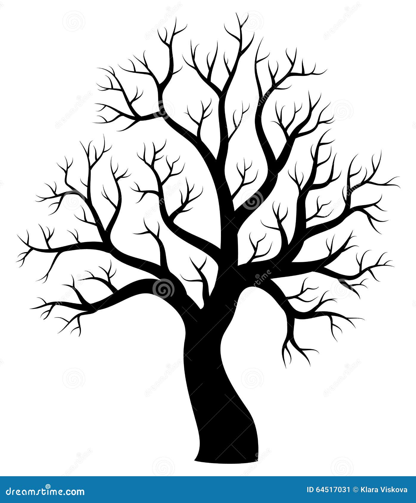 Tree Theme Silhouette Image 1 Stock Vector - Illustration of outline ...