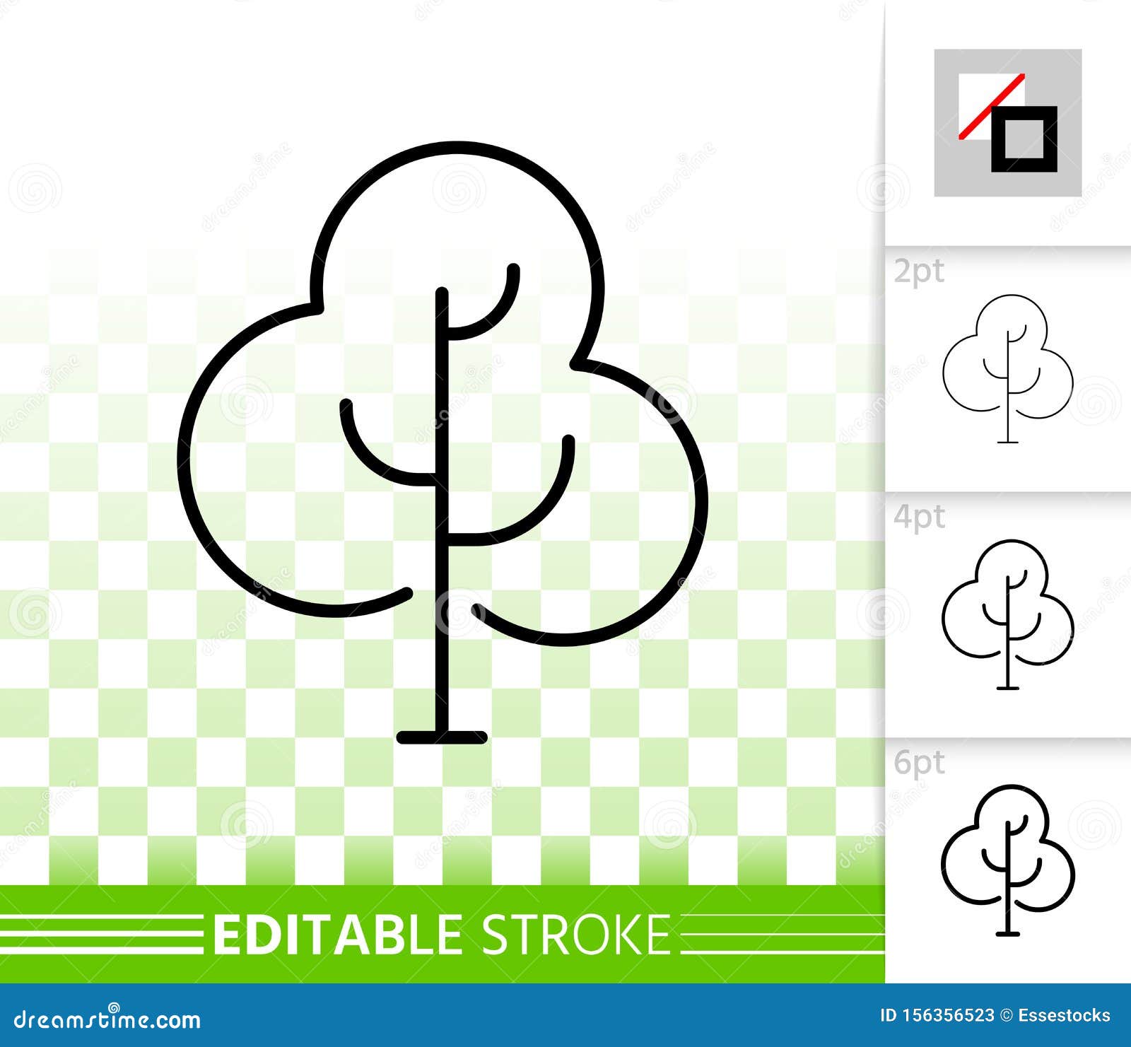 Tree Simple Sapling Black Line Forest Vector Icon Stock Vector ...