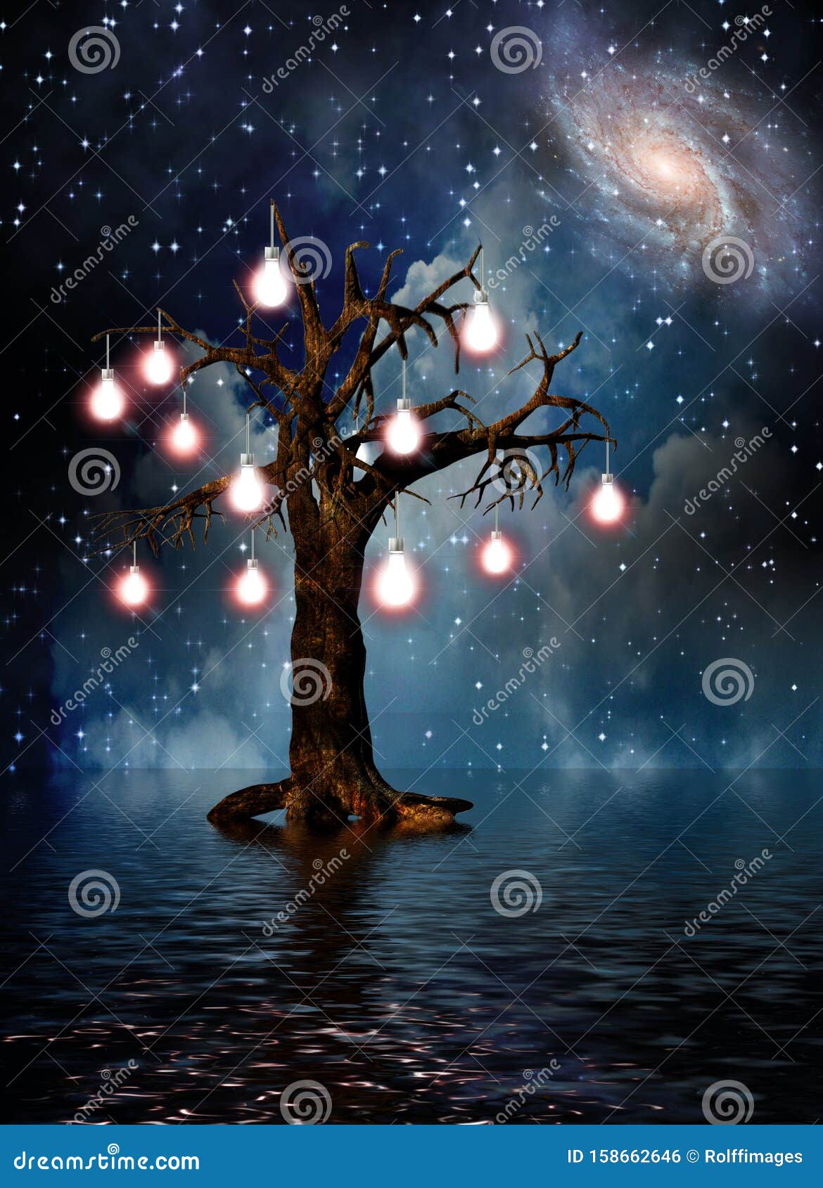 Tree of Thoughts stock illustration. Illustration of majestic - 158662646