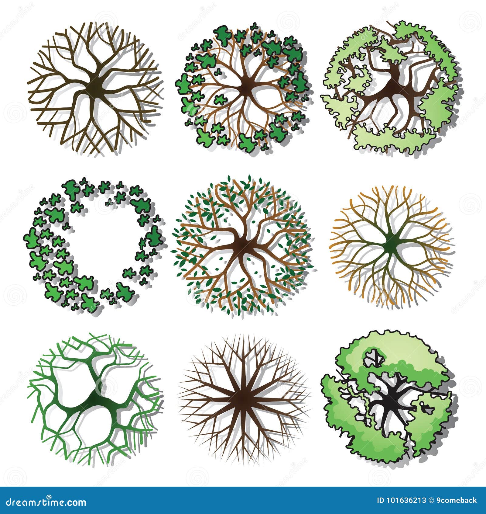 Tree top stock vector. Illustration of landscaping, nature - 101636213