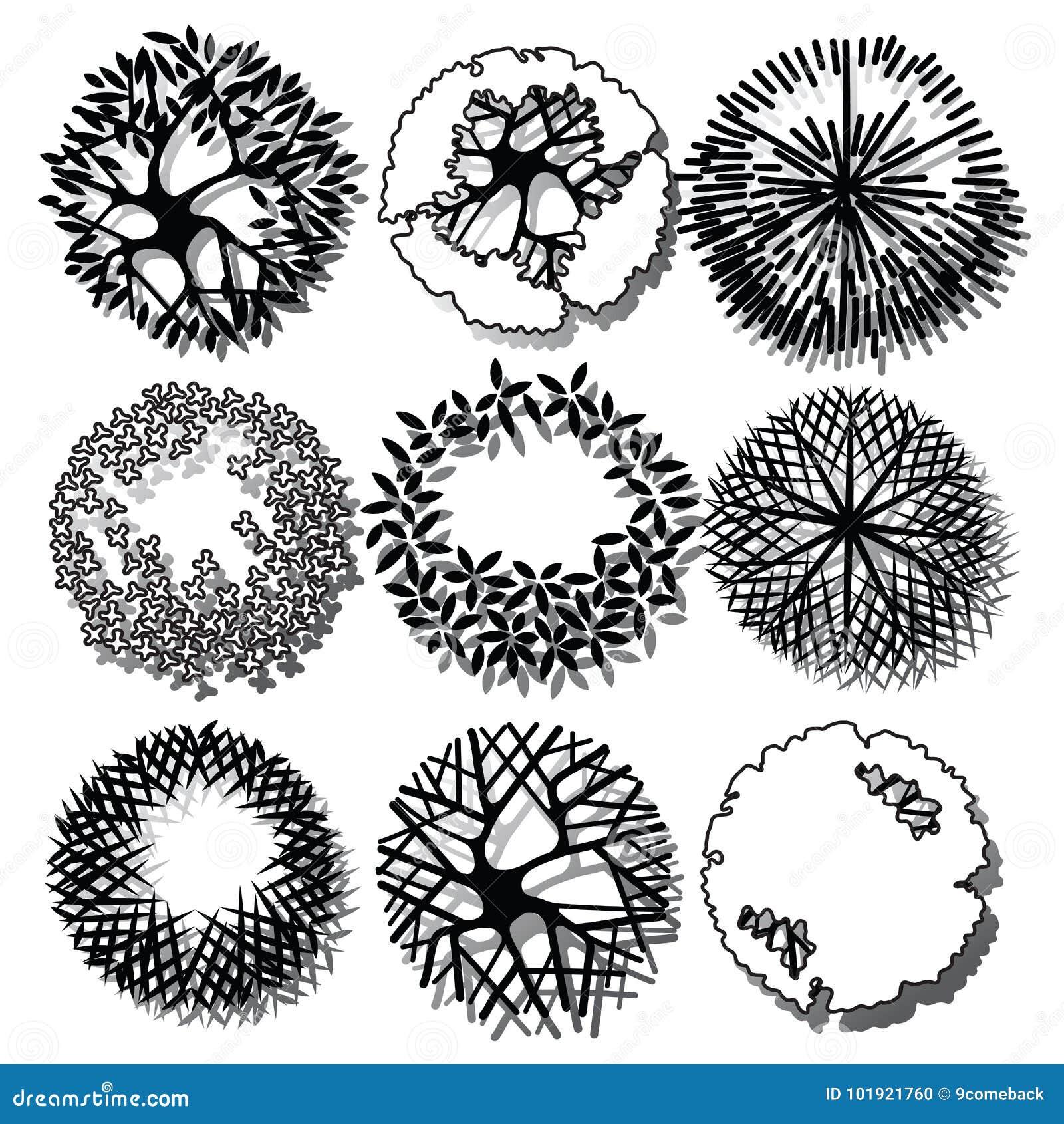 Tree top stock vector. Illustration of forest, nature - 101921760