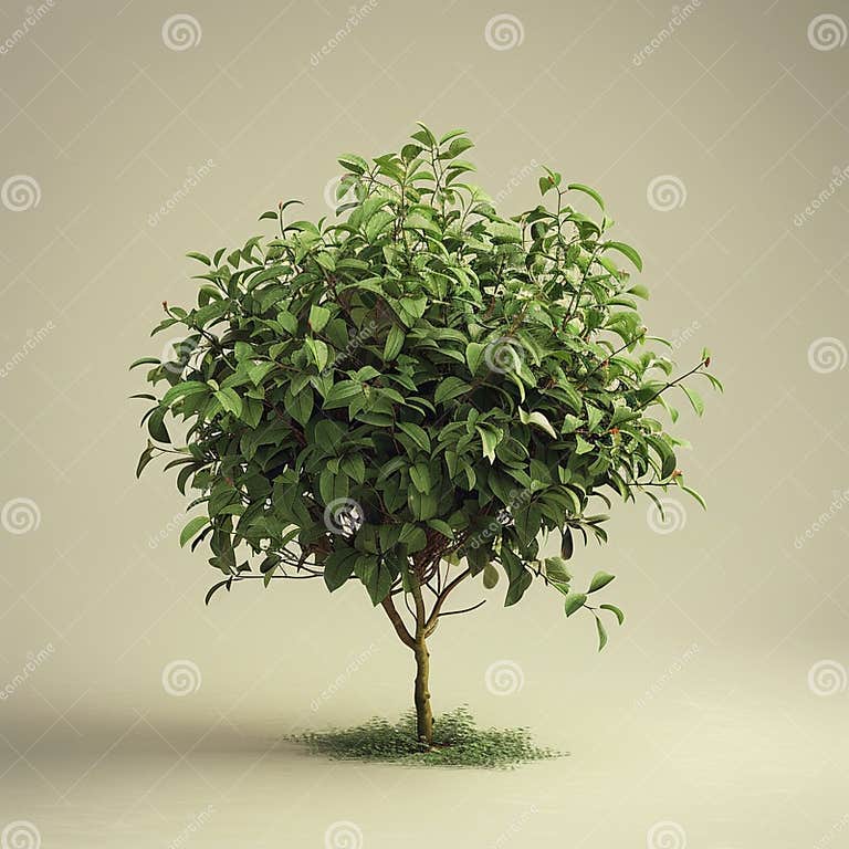 A Tree Transforms into a Lush Bush, Showcasing Natures Growth Cycle ...