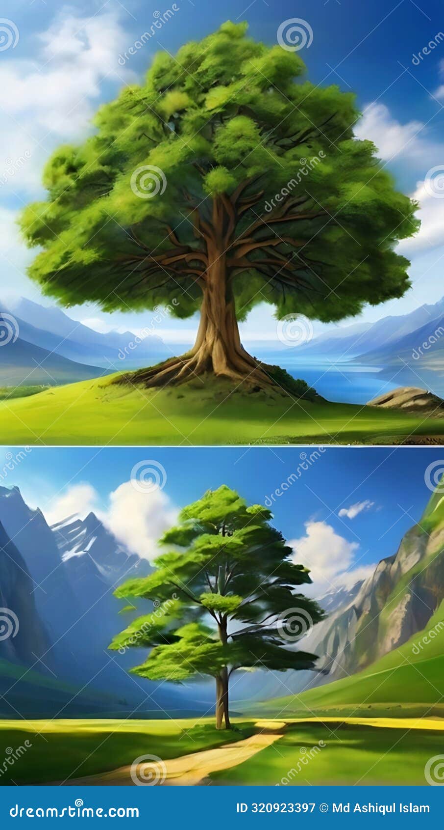 A Tree with a Tree on it and the Bottom Right Corner Stock Illustration ...