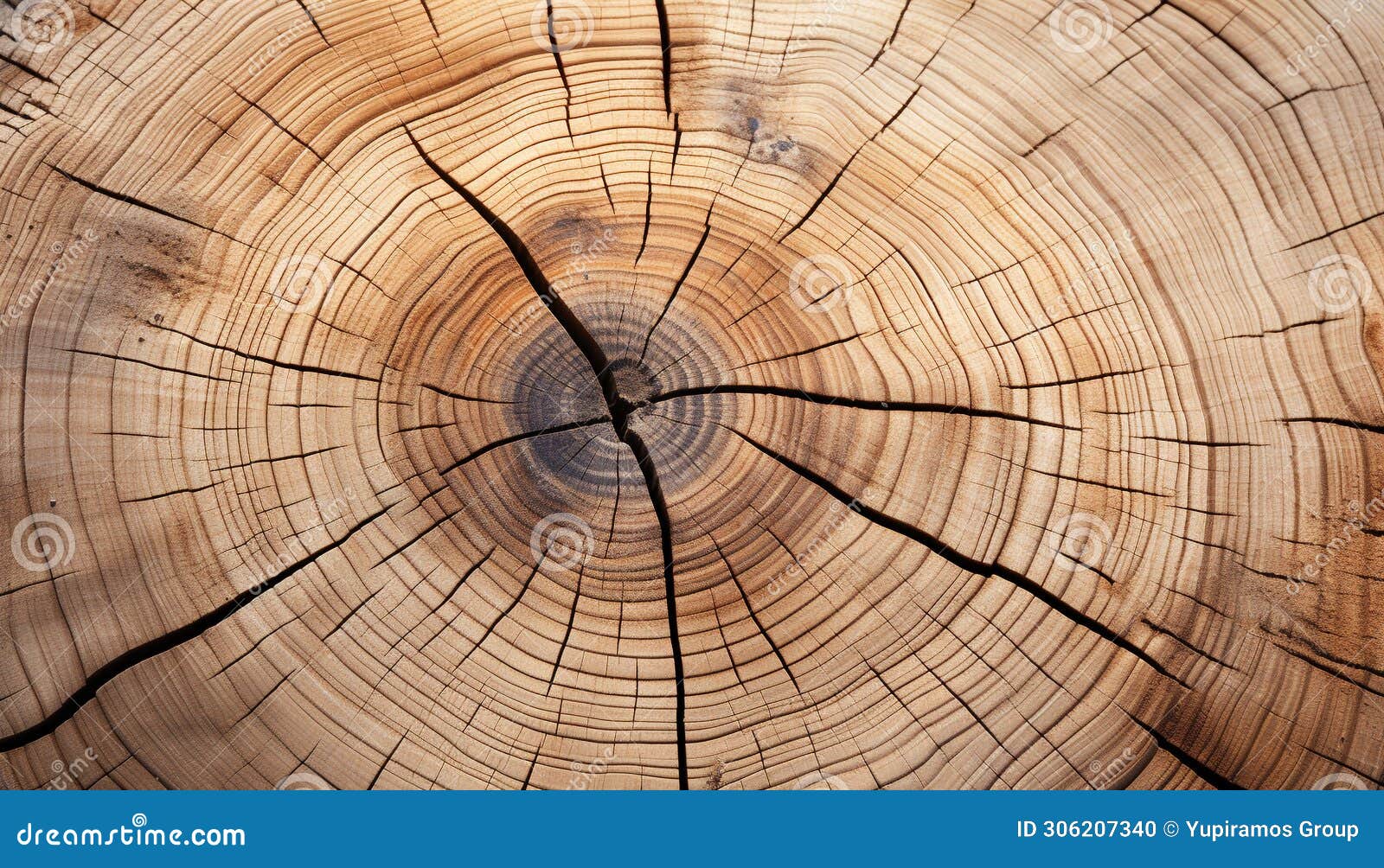 Tree Trunk Cross Section Concentric Tree Rings Depict Aging Process ...