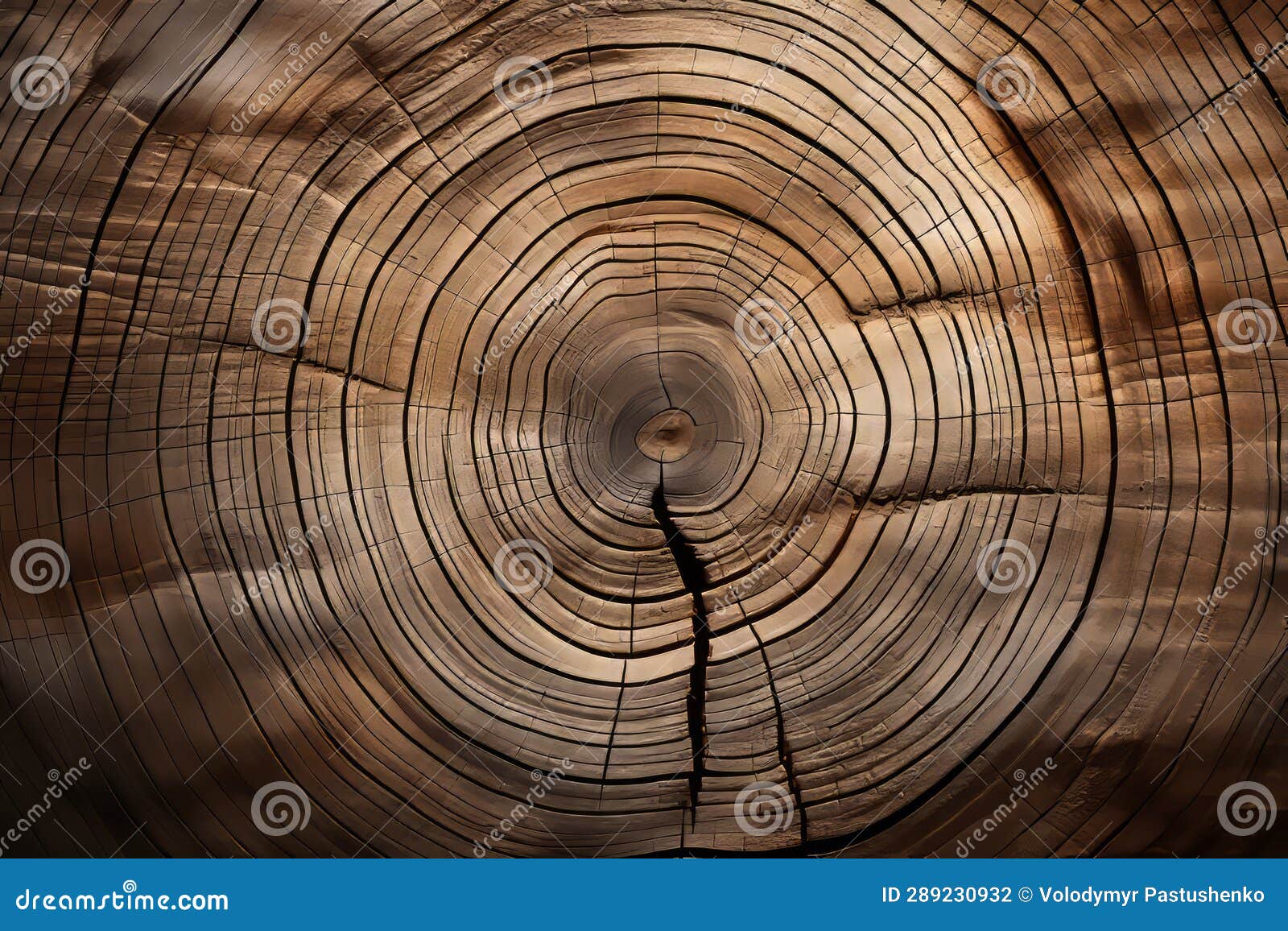 Tree Trunk with Cross Section Cut in Half and Tree Trunk in the Middle ...