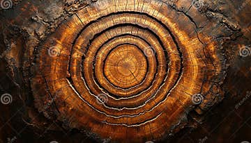 Tree Trunk Cross Section Shows Concentric Tree Rings Generated by AI ...