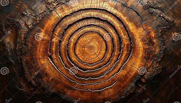 Tree Trunk Cross Section Shows Concentric Tree Rings Generated by AI ...