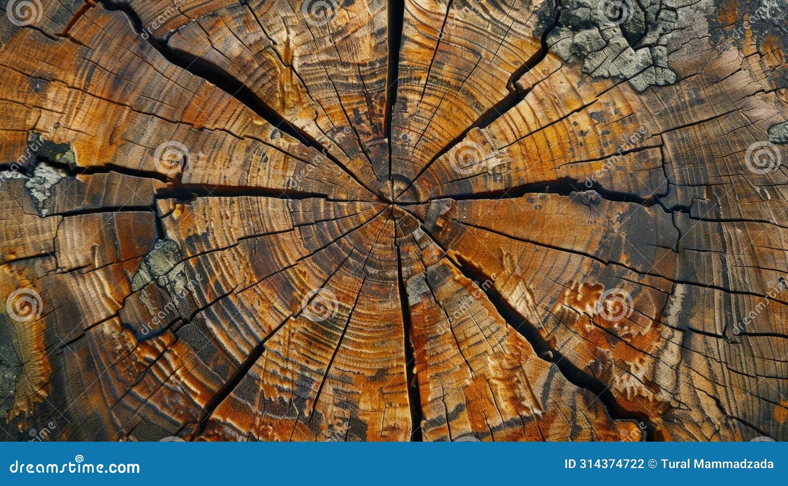 Tree trunk cut in half stock photo. Image of biology - 314374722