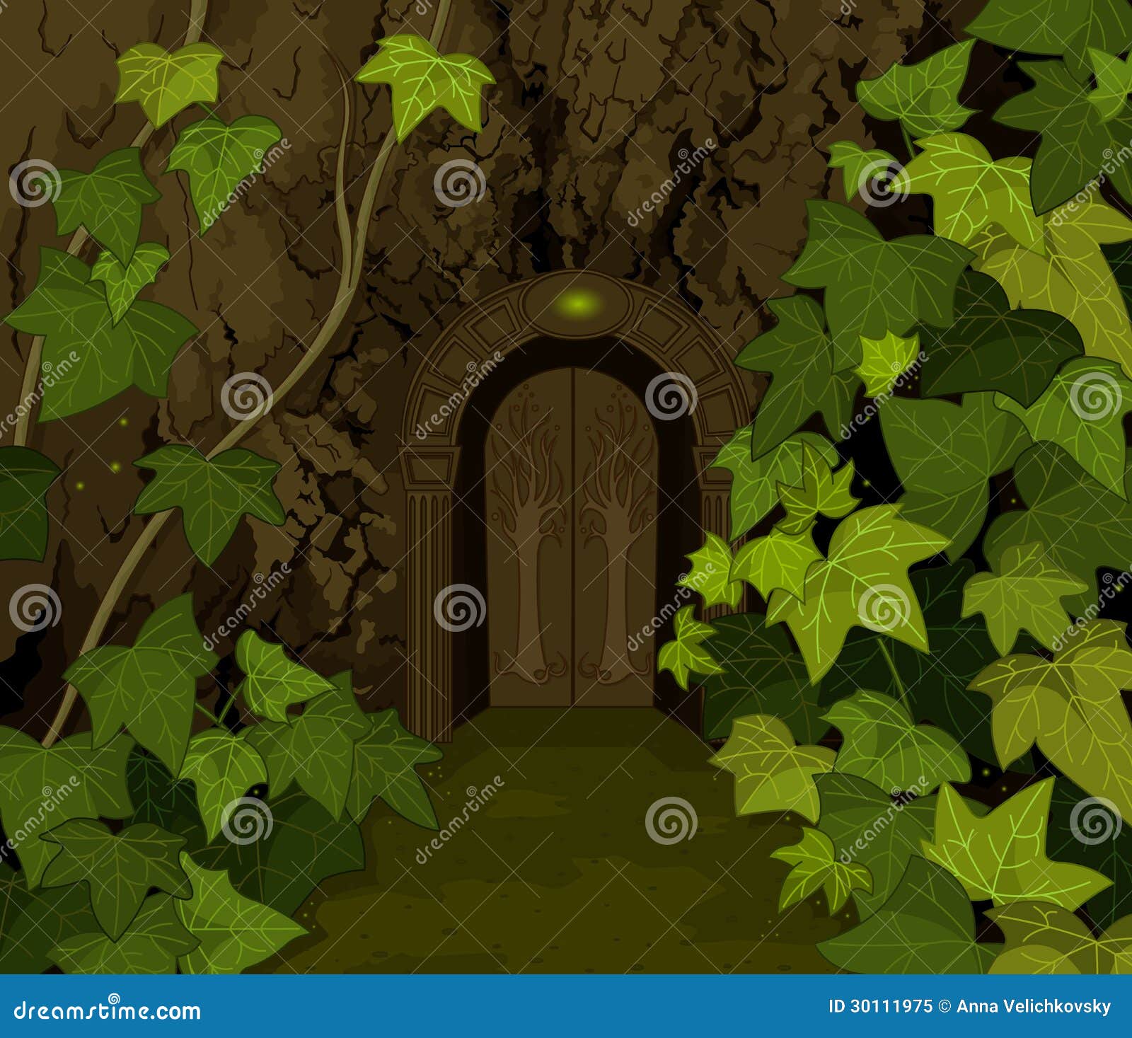 Gates of Magic Elves Castle Stock Vector - Illustration of paranormal ...
