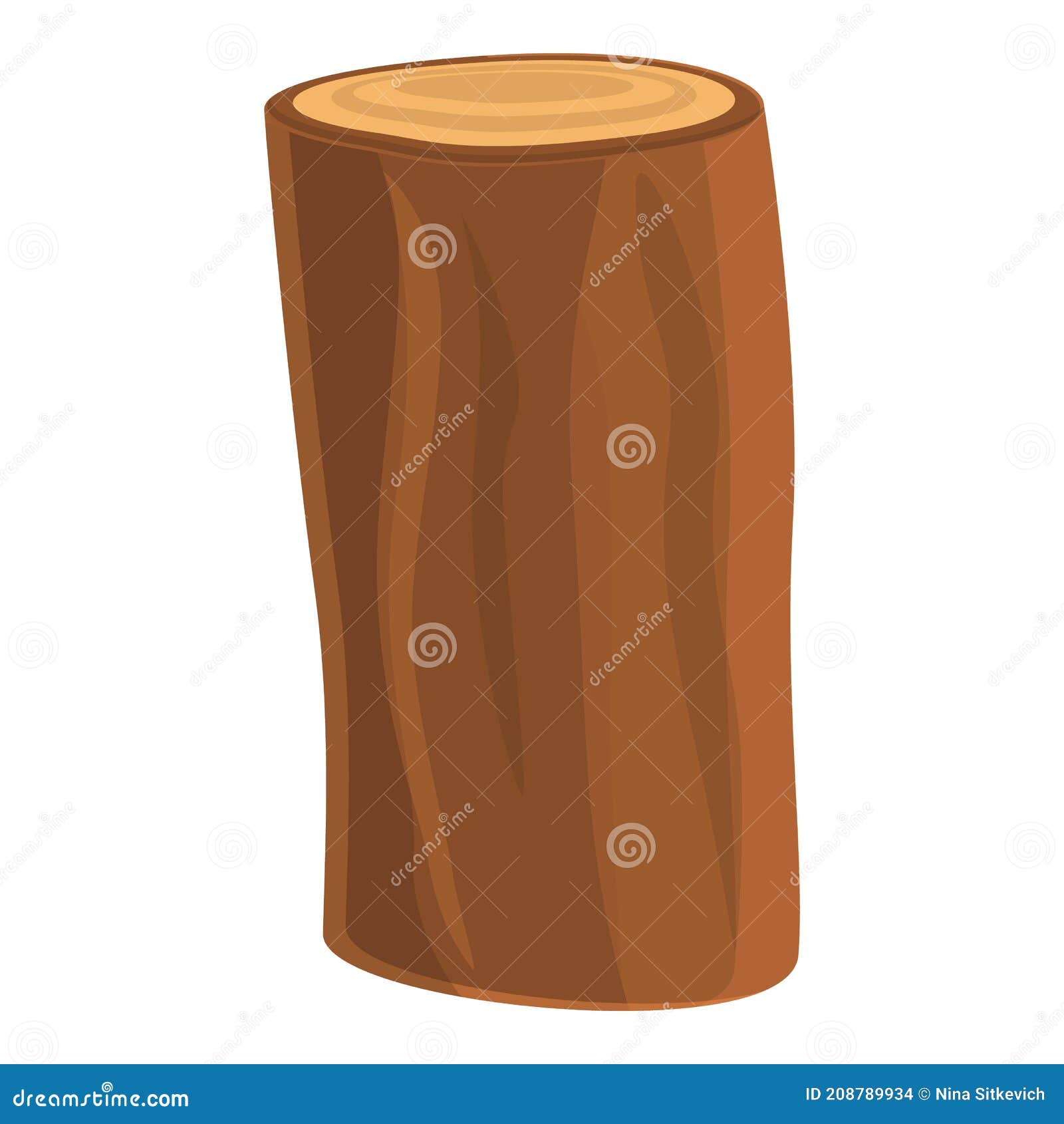 Tree Trunk Icon, Cartoon Style Stock Vector - Illustration of textured ...