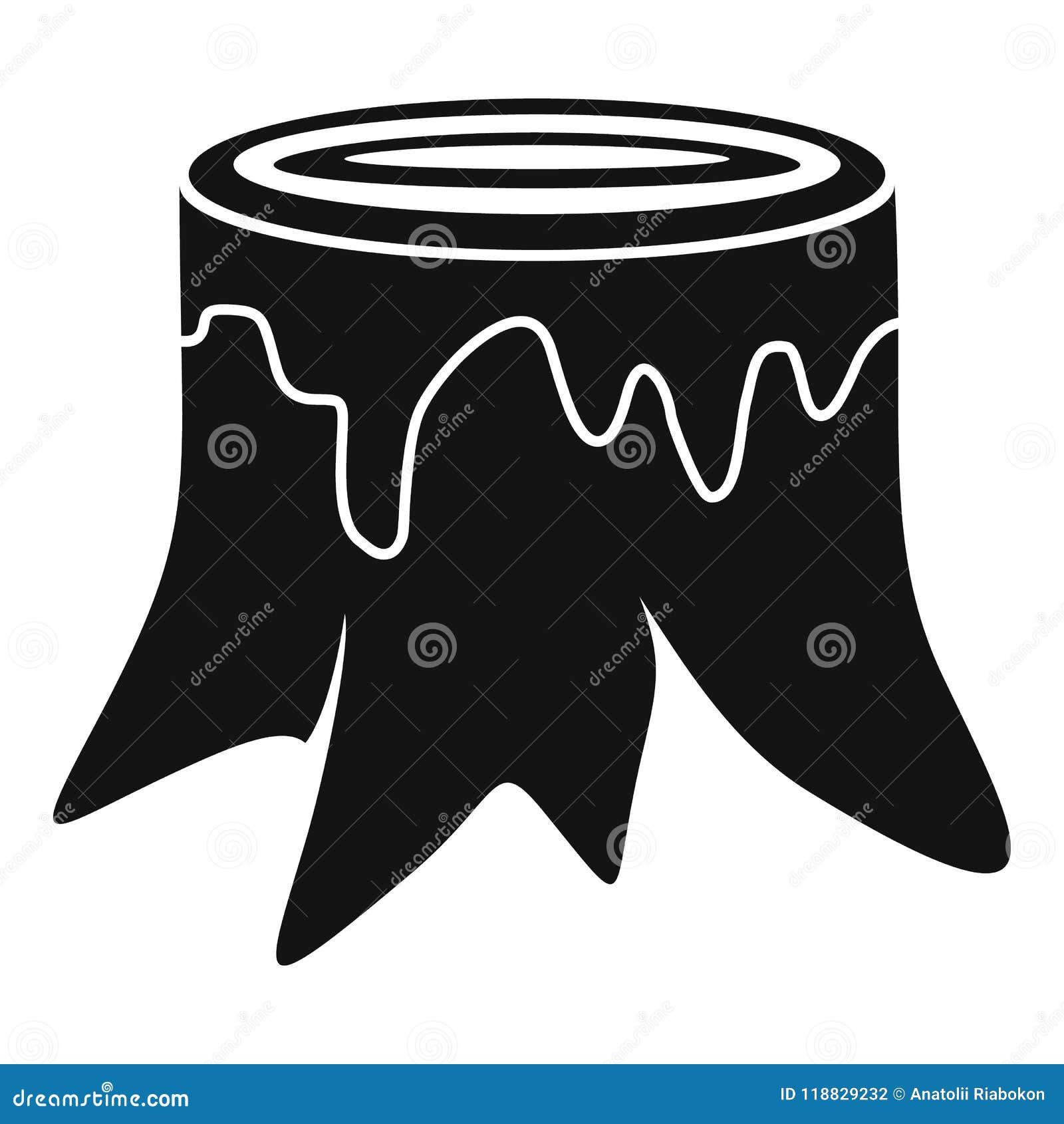 Tree Trunk Icon, Simple Style Stock Vector - Illustration of green ...