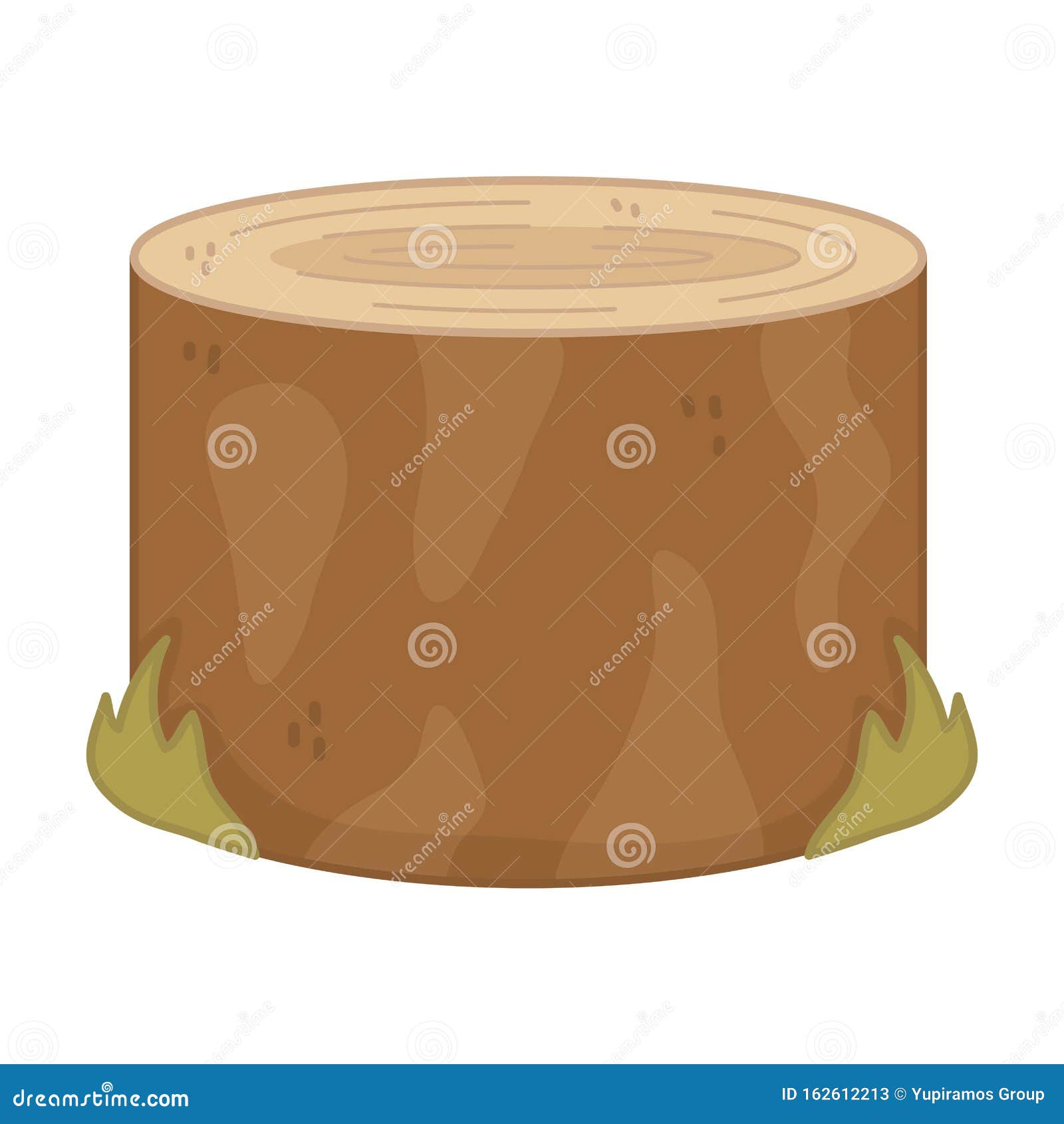 Tree Trunk Leaves Nature on White Background Stock Vector ...