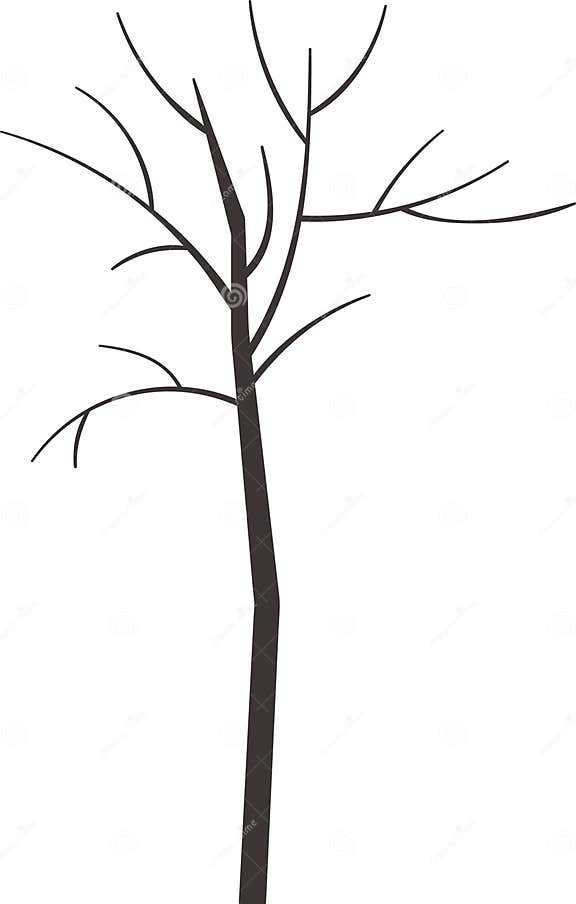 Tree Trunk Silhouette stock vector. Illustration of plant - 289325226