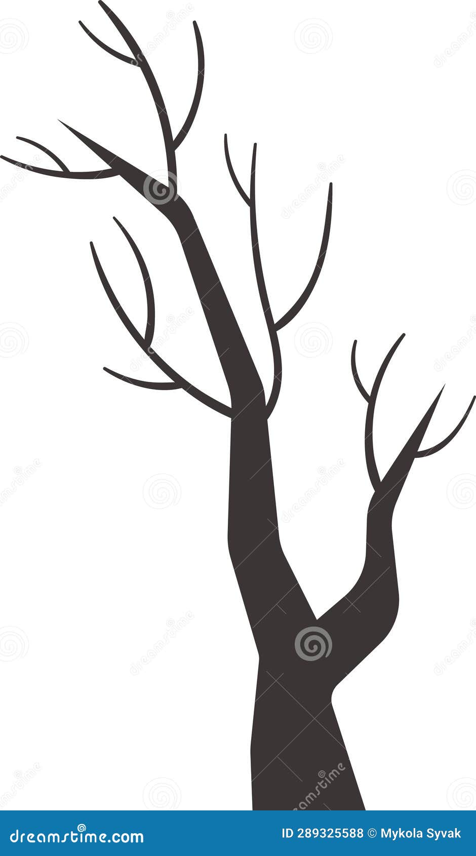 Tree Trunk Silhouette stock vector. Illustration of trunk - 289325588