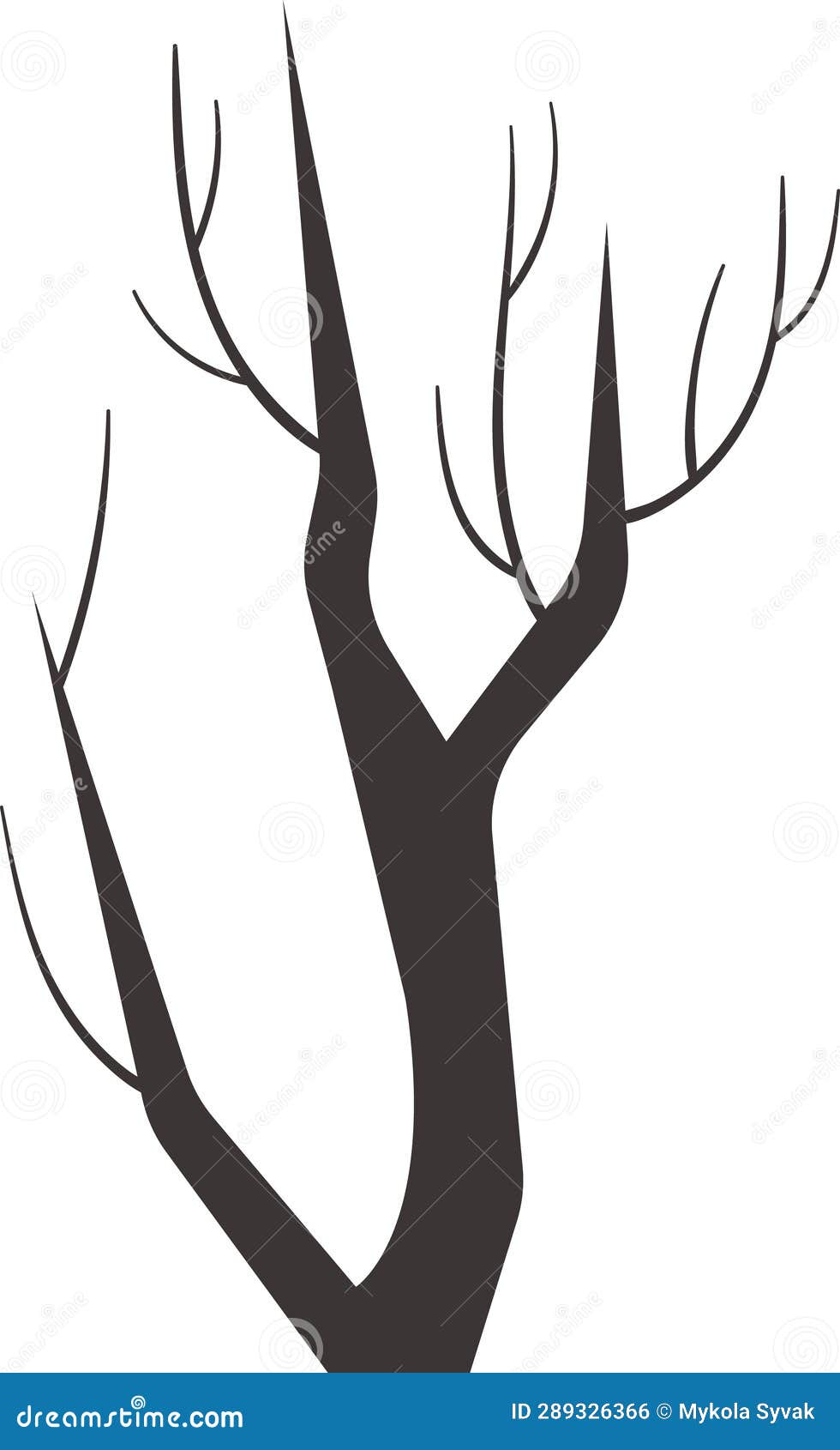 Tree Trunk Silhouette stock illustration. Illustration of branch ...