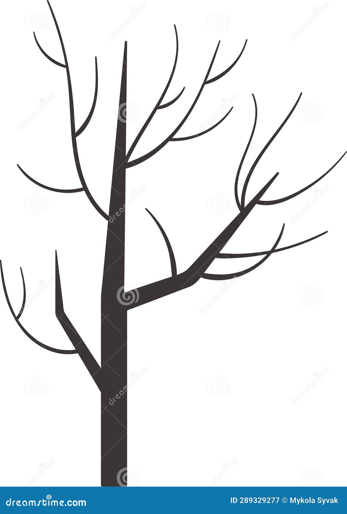 Tree Trunk Silhouette stock illustration. Illustration of park - 289329277